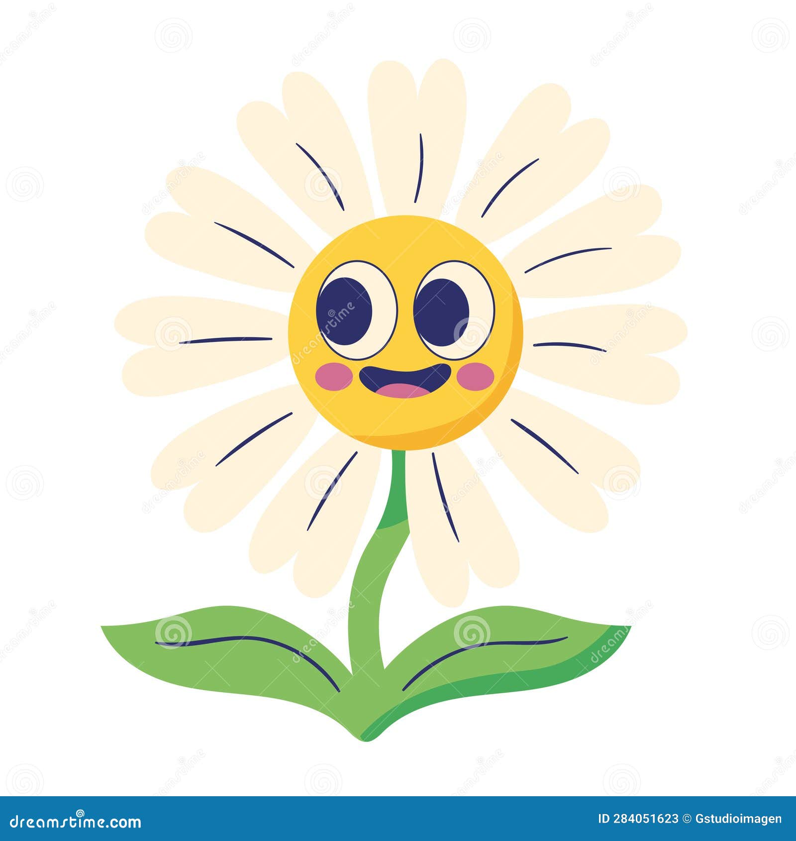 Cute white flower spring stock vector. Illustration of white - 284051623