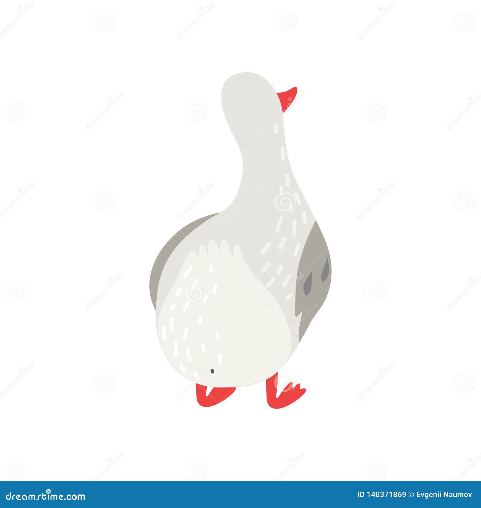 Goose Back Pattern Seamless. Duck Dives Into Water Background. Birth ...