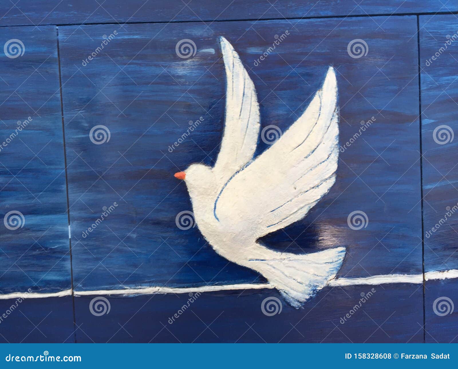 Cute white pigeon frame editorial stock photo. Image of ceramic - 158328608