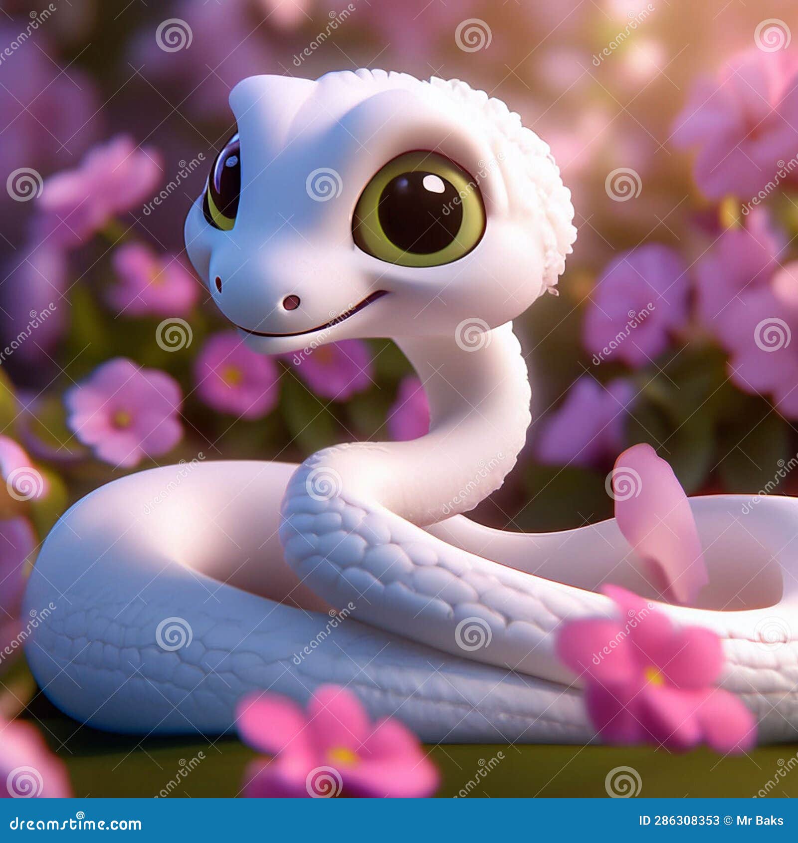 Nice white snake. stock illustration. Illustration of background ...