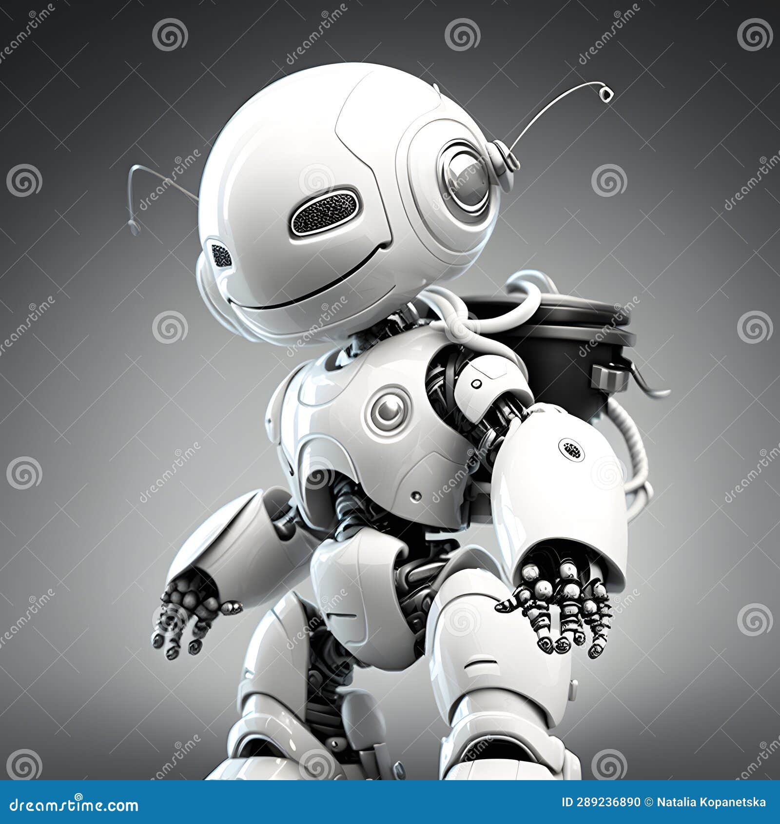 Cute White System Artificial Intelligence ChatGPT Chat Bot AI , Technology Smart Robot Ai Chat ...