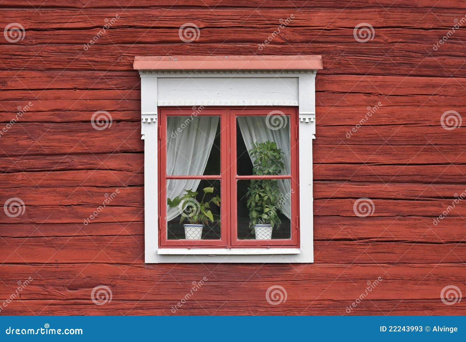 Cute Window on Red Wall stock image. Image of wall, frame - 22243993