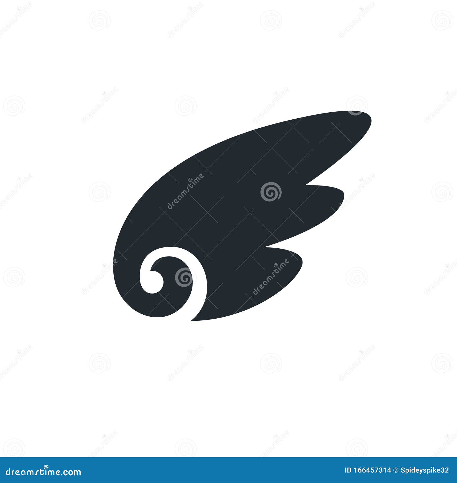 Cute Wing Silhouette Icon. Isolated Vector Illustration Stock ...