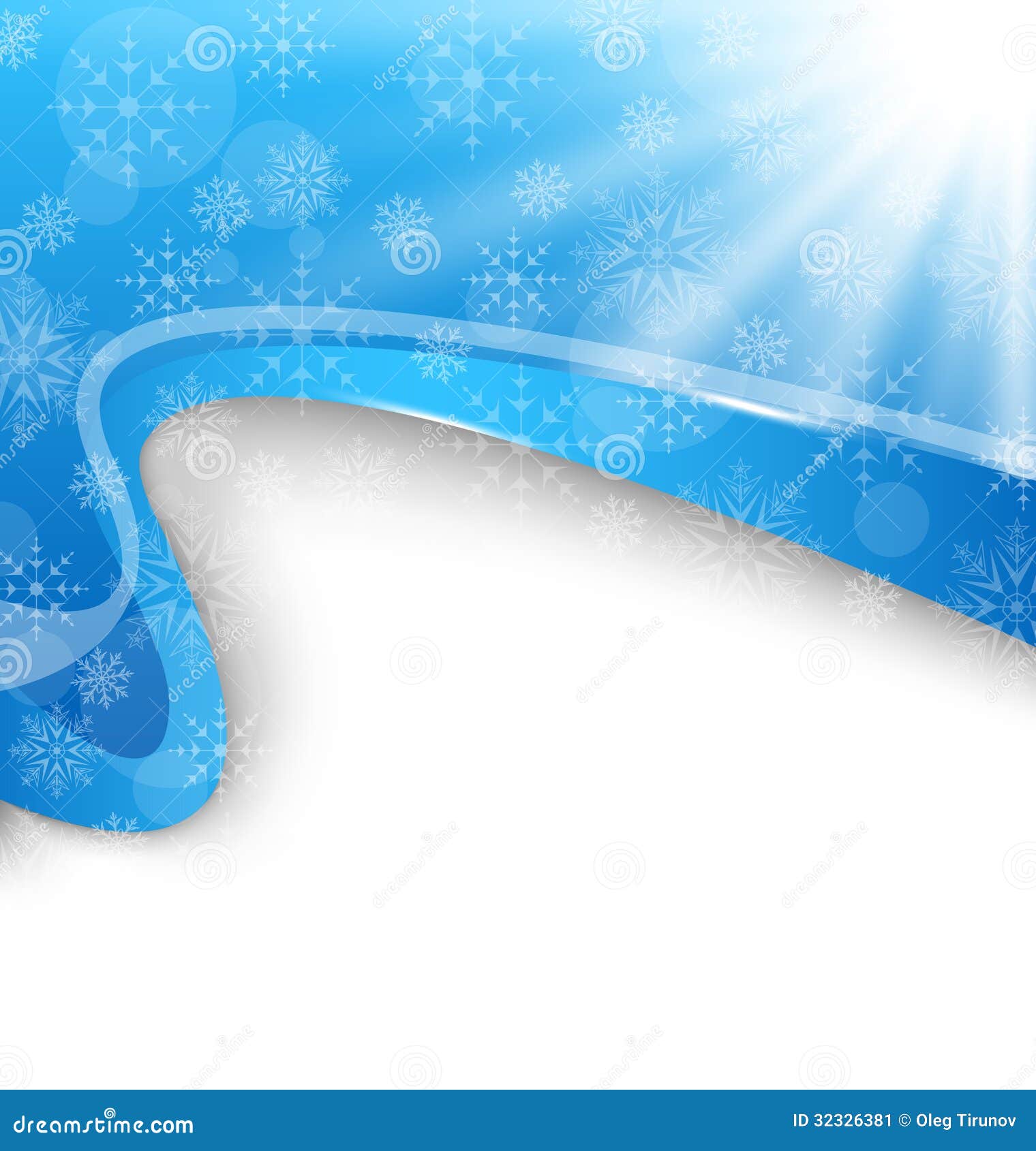 Cute Winter Brochure with Snowflakes Stock Vector - Illustration of ...