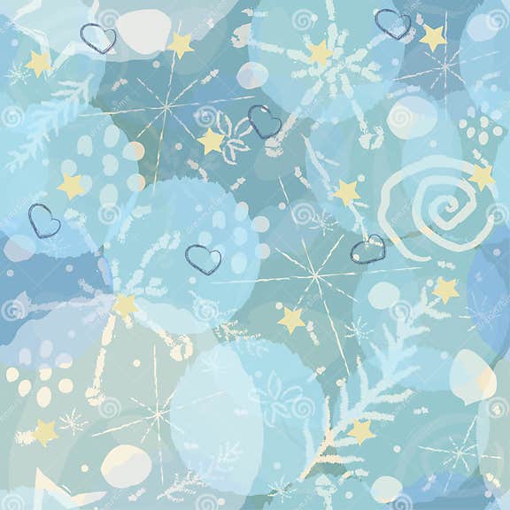 Cute Winter Pattern on Subtle Background Stock Illustration ...