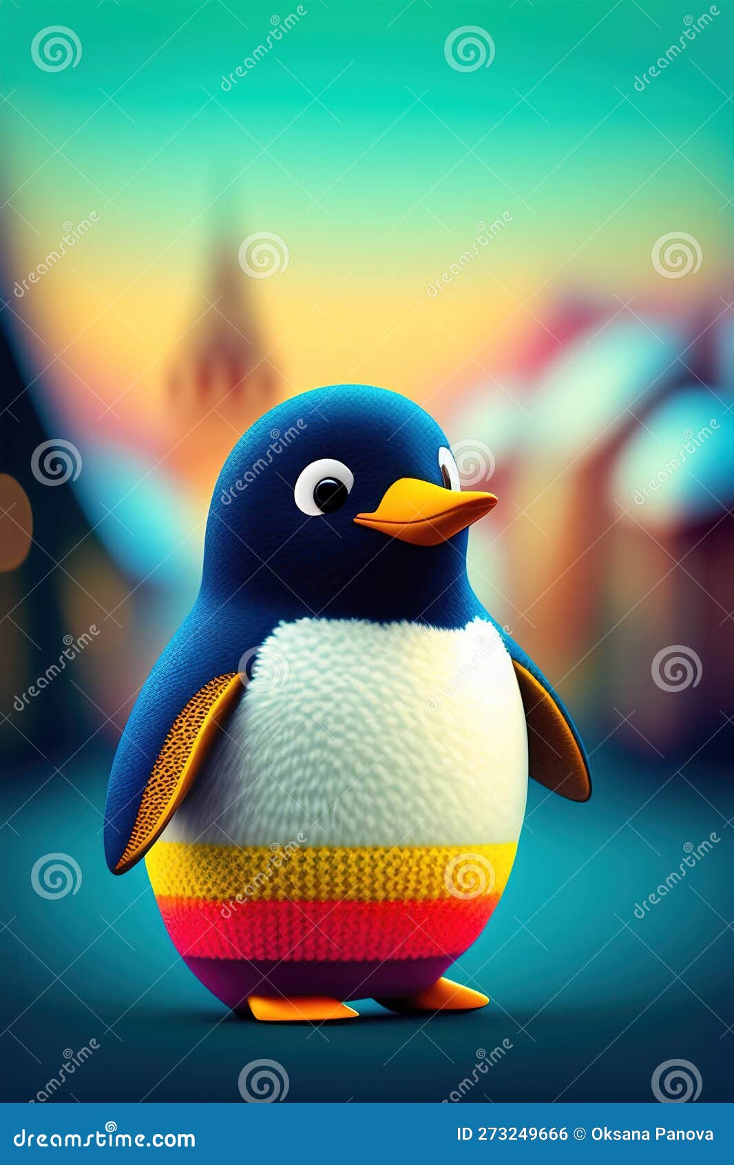 Cute Animated Penguin Wallpaper