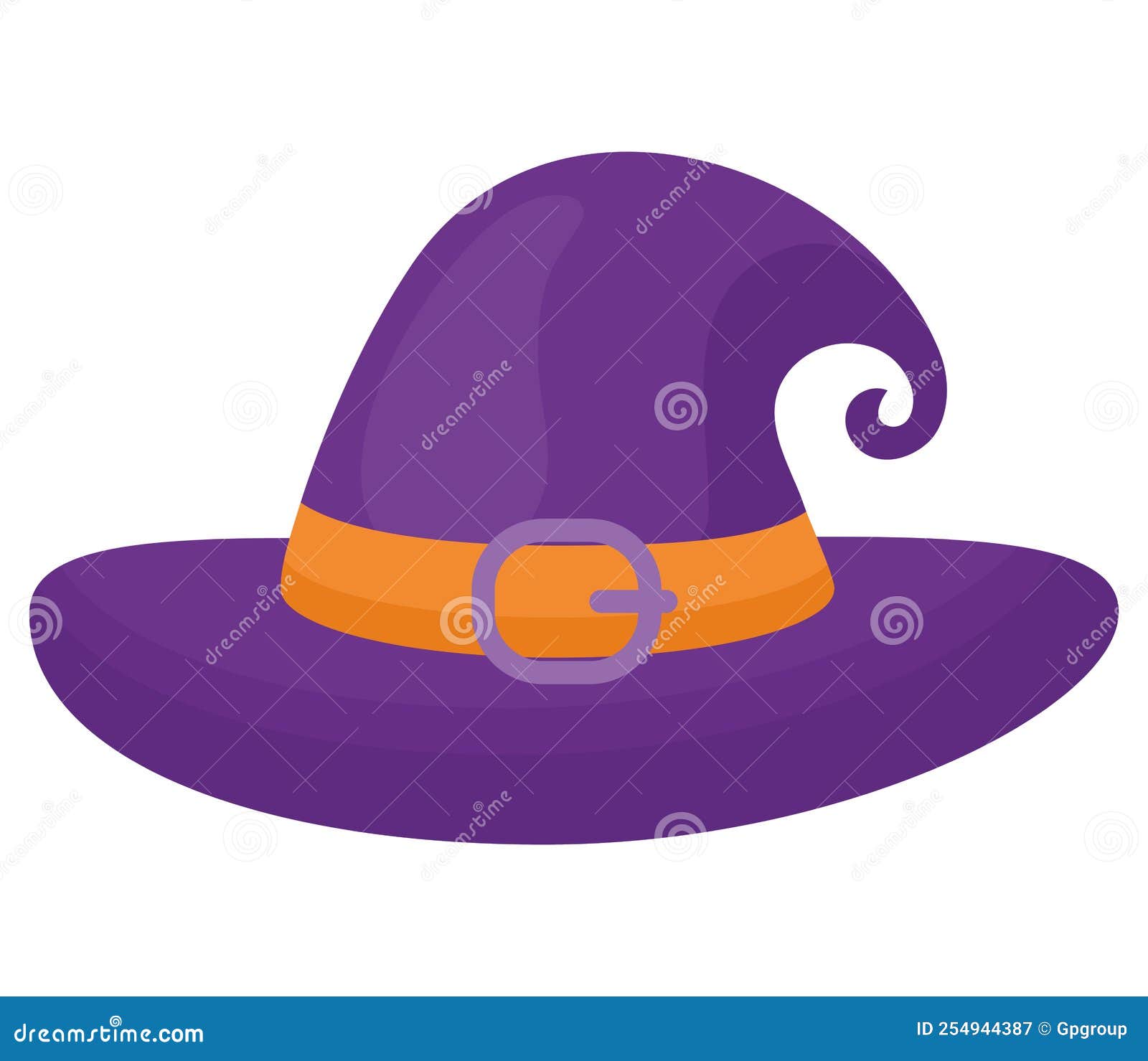 Cute witch hat stock vector. Illustration of evil, costume - 254944387