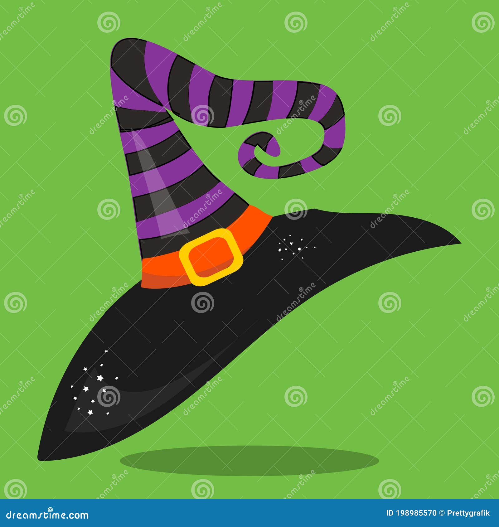 Cute witch hat 10 stock vector. Illustration of cute - 198985570