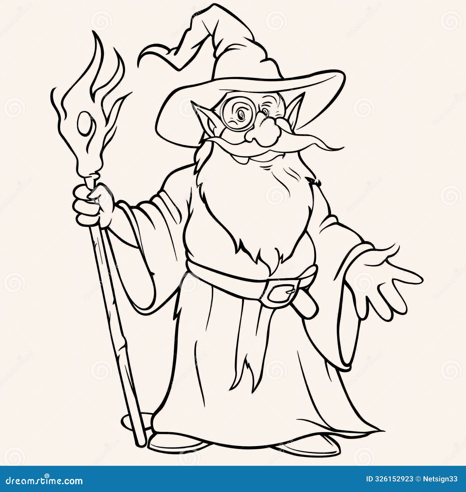 Cute Wizard - a Cartoon of a Wizard Stock Illustration - Illustration ...