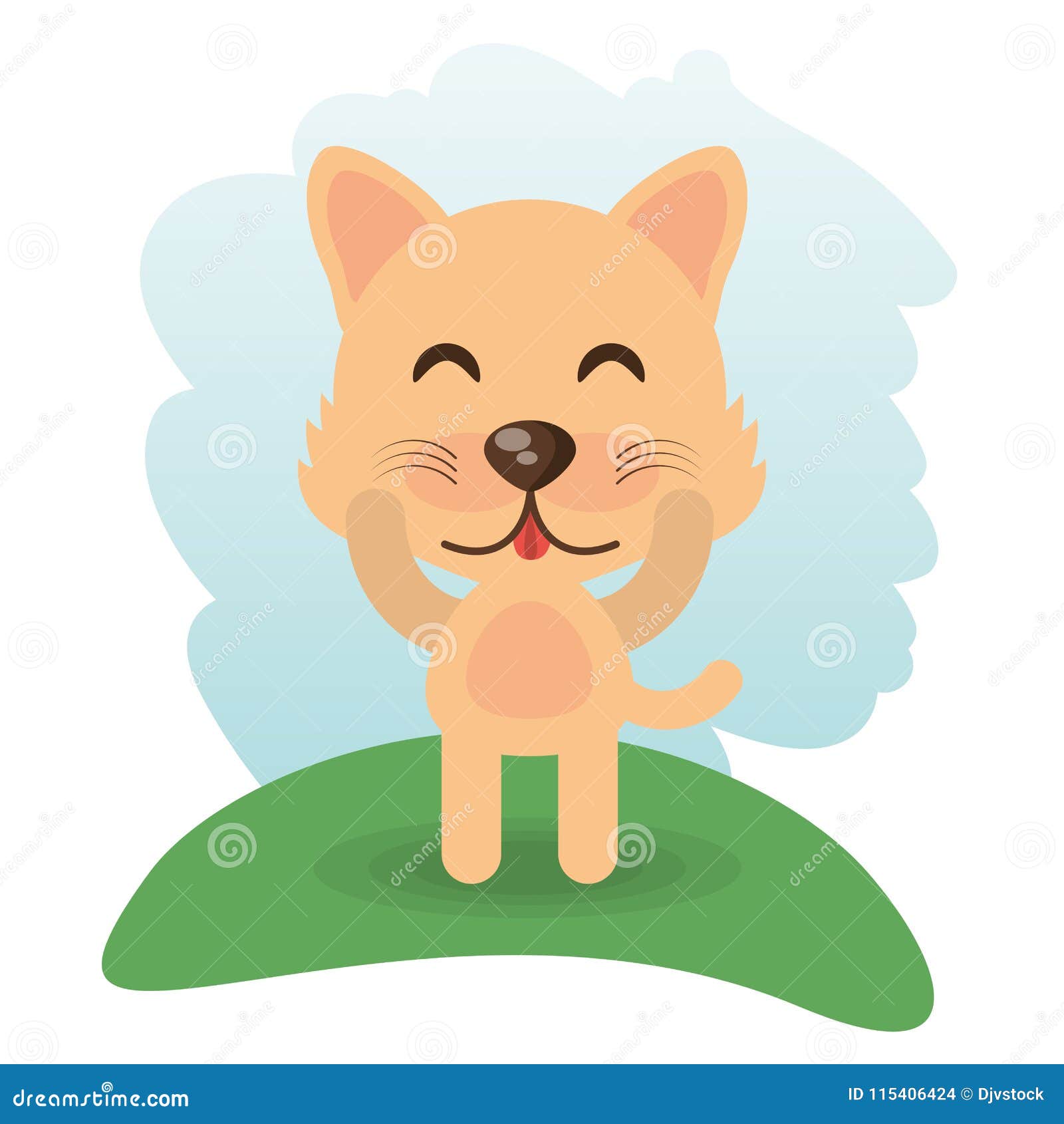 Cute wolf animal winking stock vector. Illustration of face - 115406424