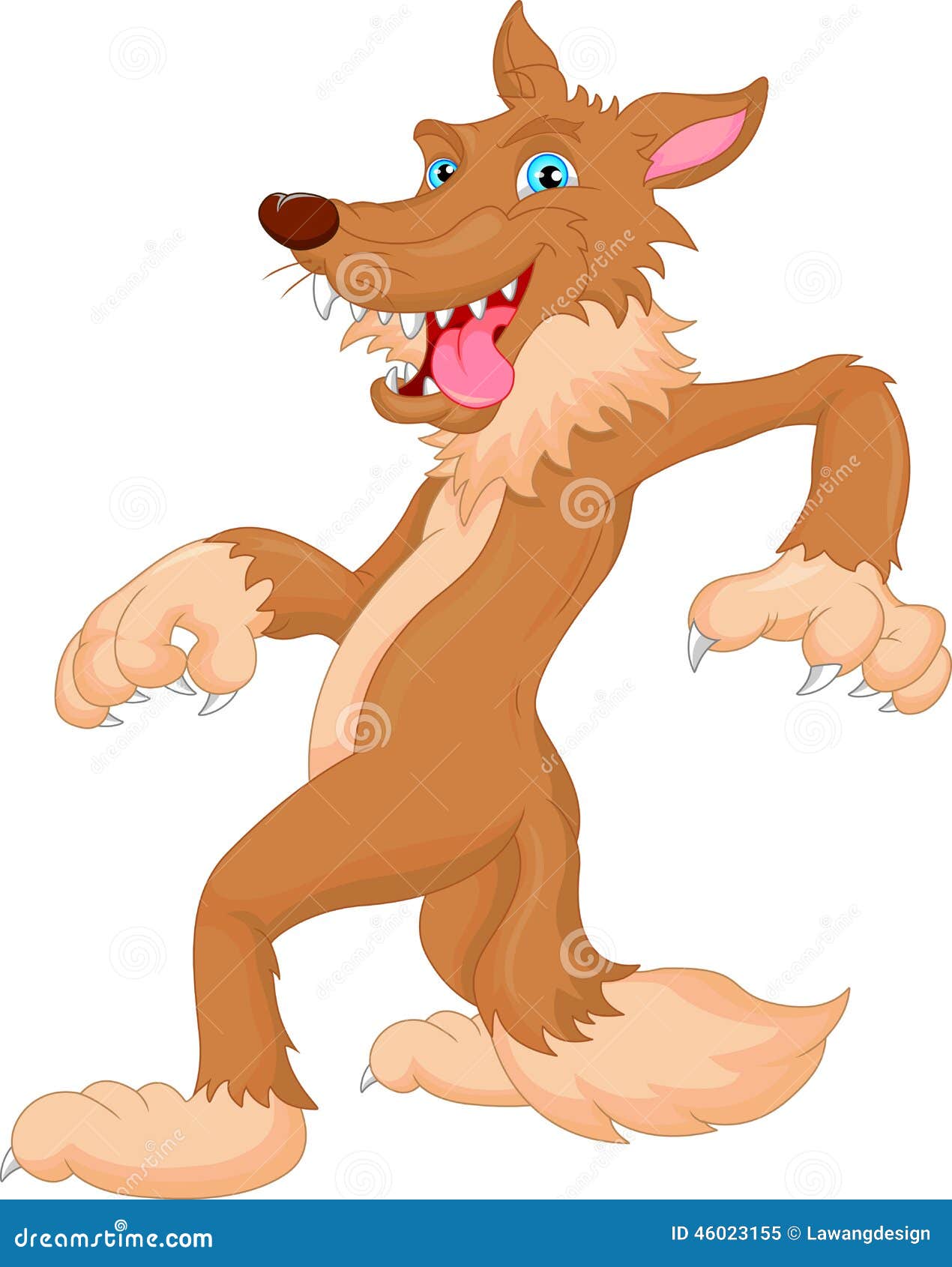 Cute Wolf Cartoon Cartoon Vector | CartoonDealer.com #71405273