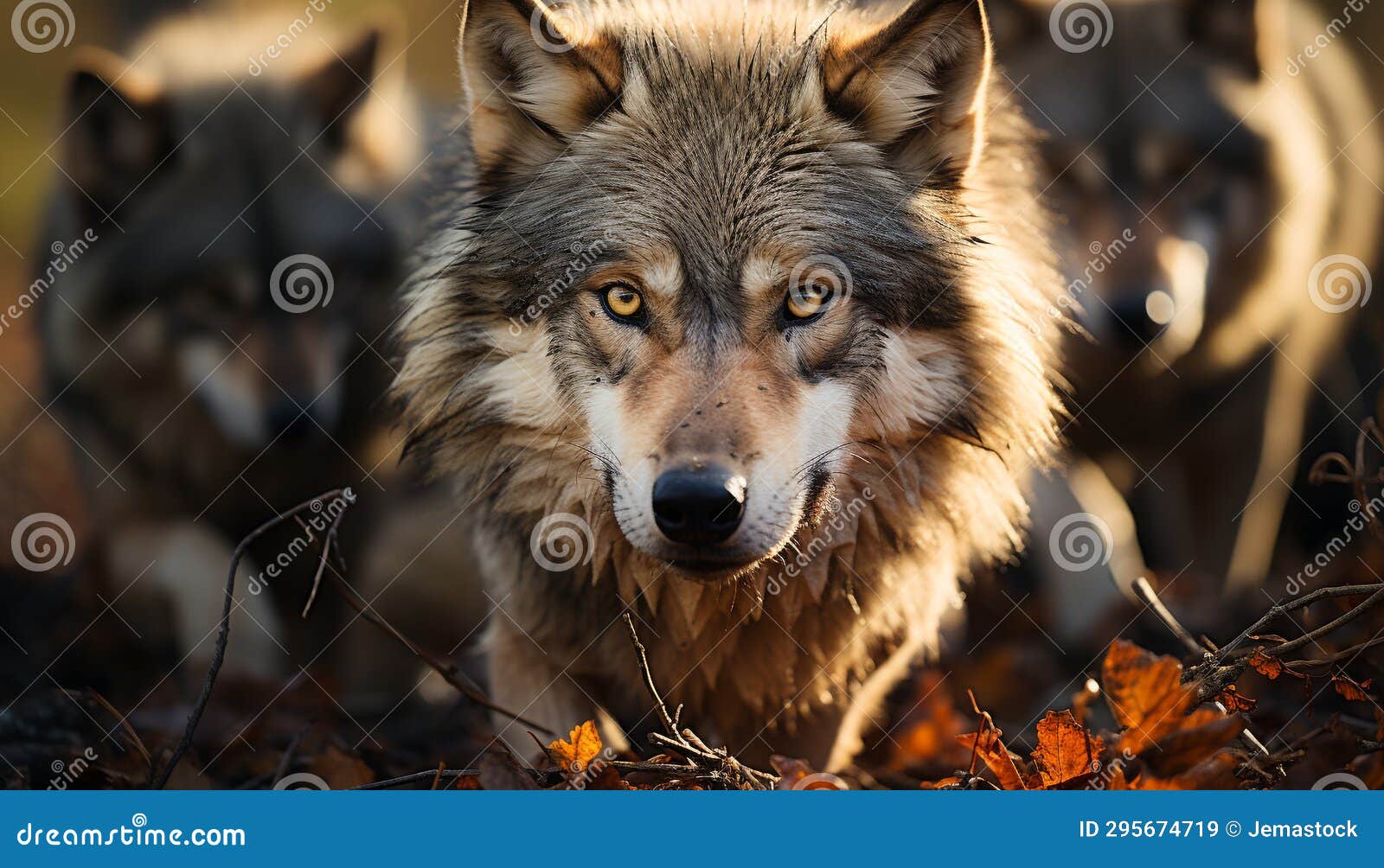 Cute Wolf Pup Howling in the Winter Forest Generated by AI Stock Image ...