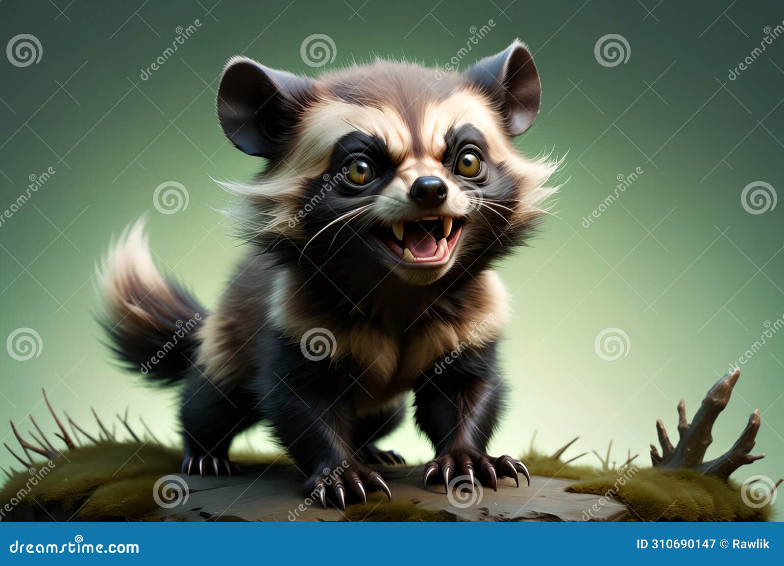 Cute Wolverine in the Habitat. Stock Image - Image of cute, wool: 310690147