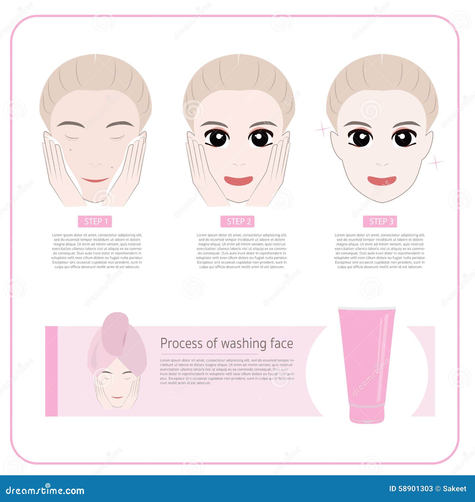 Cute Woman Applying Moisturizer .vector Illustration Stock Vector ...