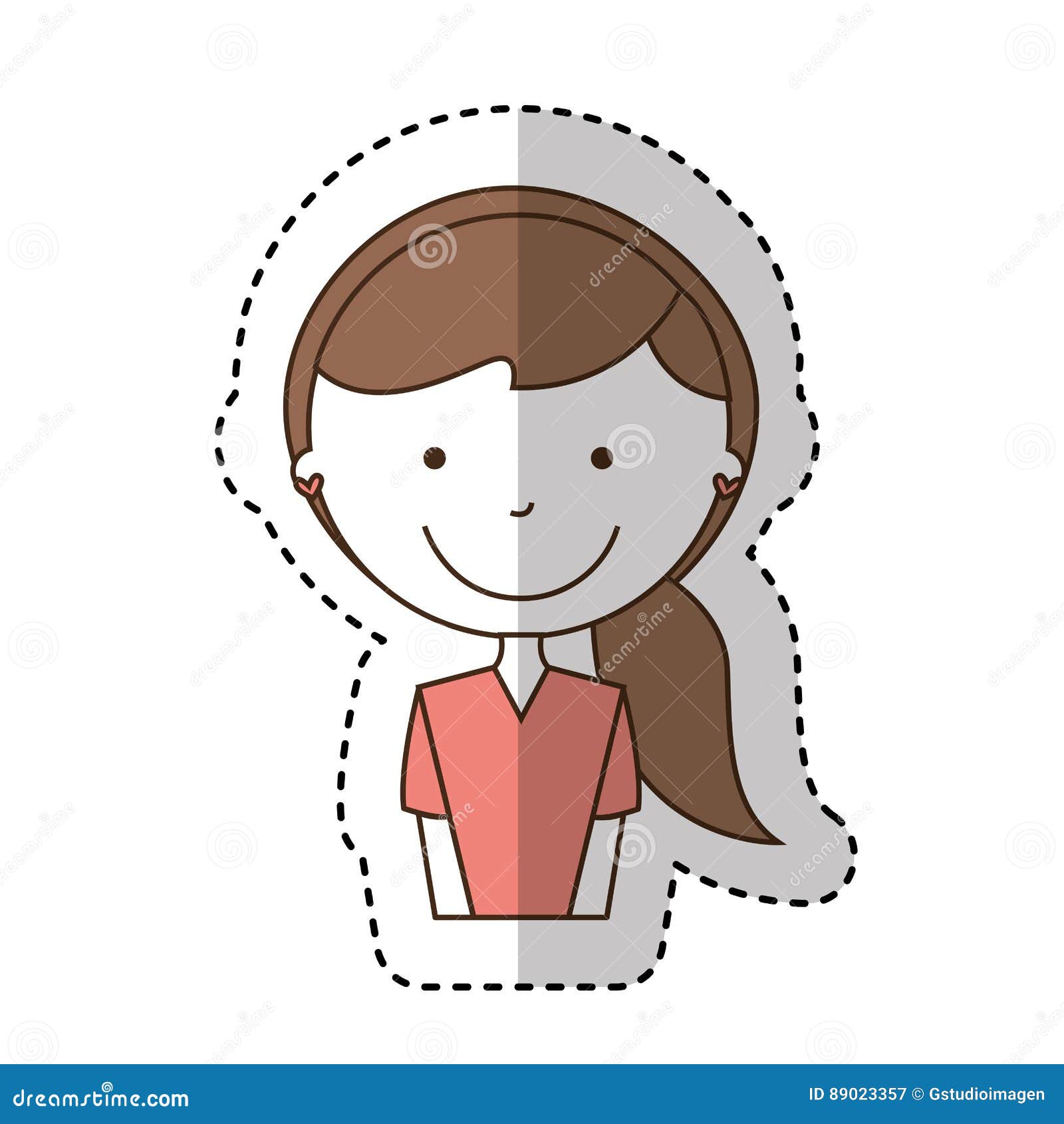Cute Woman Avatar Character Stock Vector - Illustration of lady, female ...