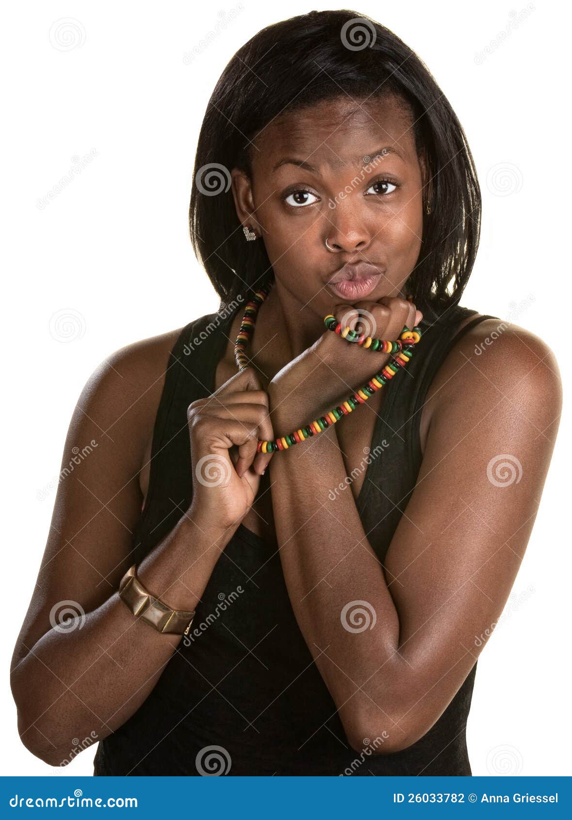 Cute Woman Puckering Her Lips Stock Photo - Image of attitude, gorgeous ...