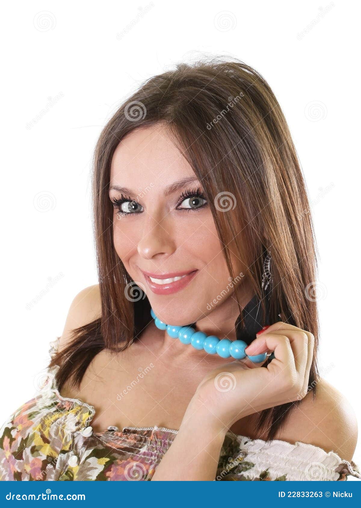 Cute Woman Smiling Portrait Stock Image - Image of adult, charm: 22833263