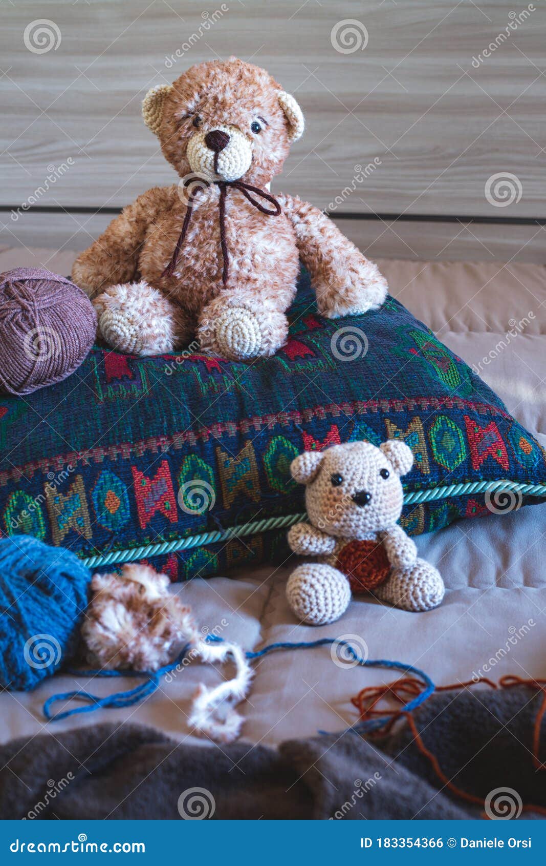 Cute Wool Teddy Bear is Lying in the Bed Stock Photo - Image of ... Cute Wool Teddy Bear is Lying in the Bed Stock Photo - Image of ...