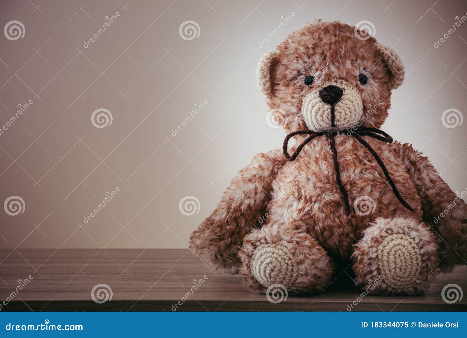 Cute Wool Teddy Bear Is Lying In The Bed Stock Photography ... Cute Wool Teddy Bear Is Lying In The Bed Stock Photography ...