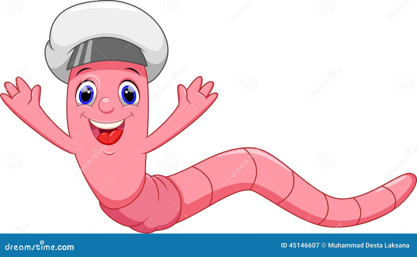 Cute worm cartoon stock illustration. Illustration of garden - 45146607
