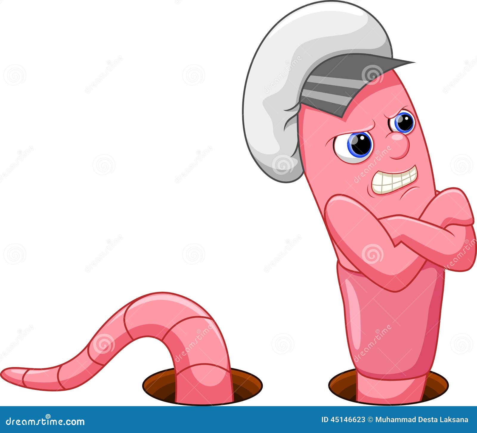 Cute worm cartoon stock illustration. Illustration of earthworm - 45146623