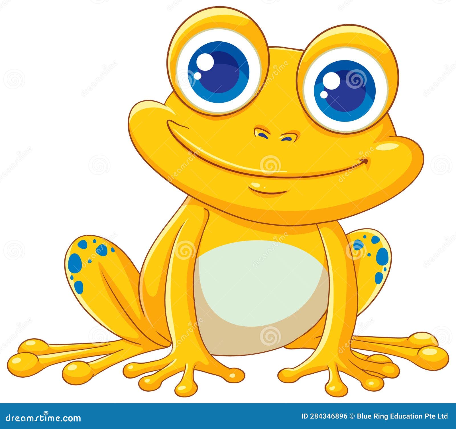 Cute Yellow Cartoon Isolated Stock Vector - Illustration of drawing ...