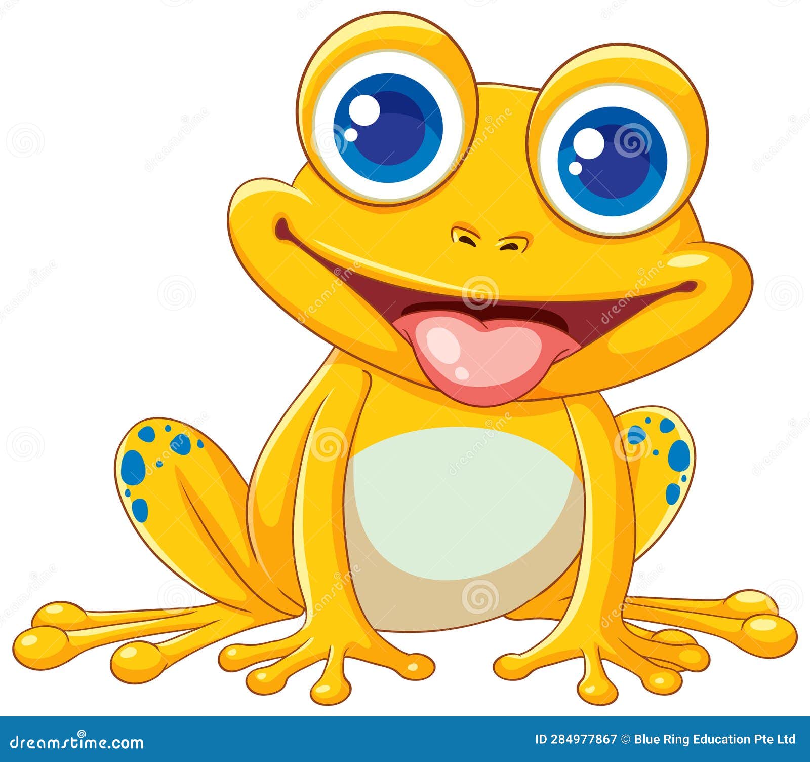 Cute Yellow Cartoon Isolated Stock Vector - Illustration of happy ...