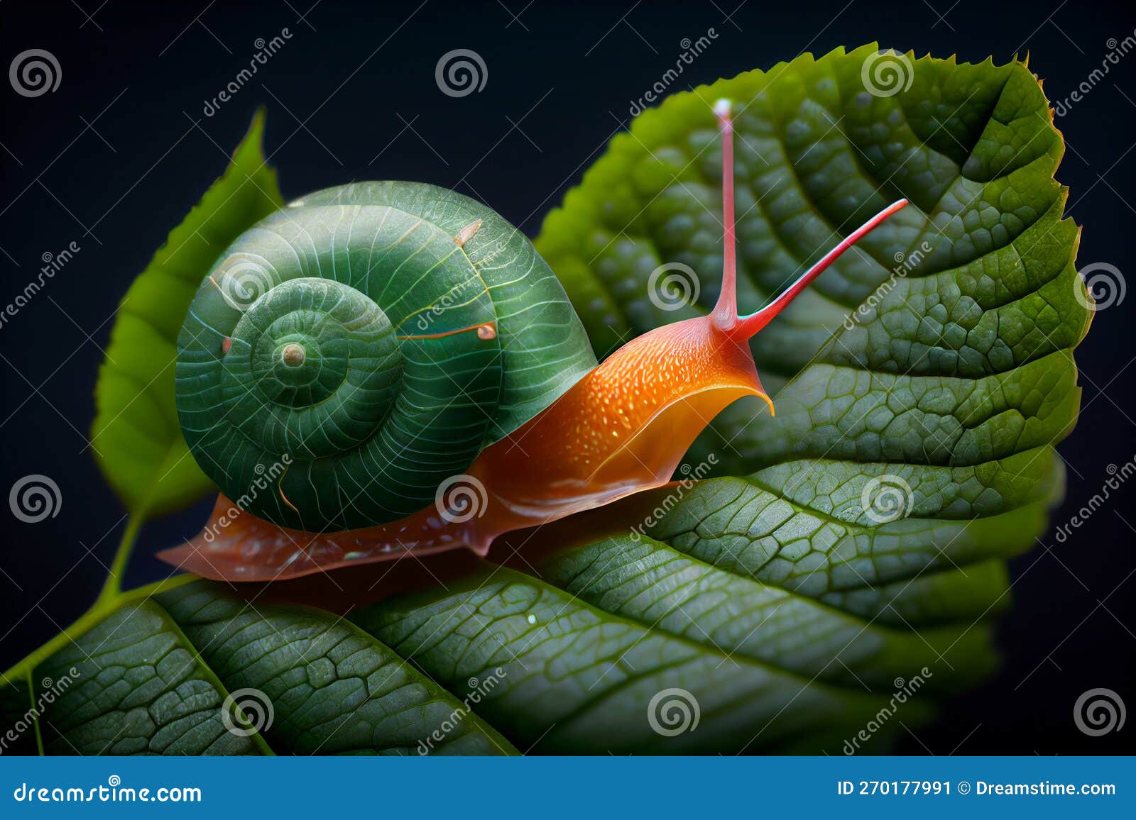 Cute Yellow Duck with Green Shell on Green Leaf. Generative AI Stock ...