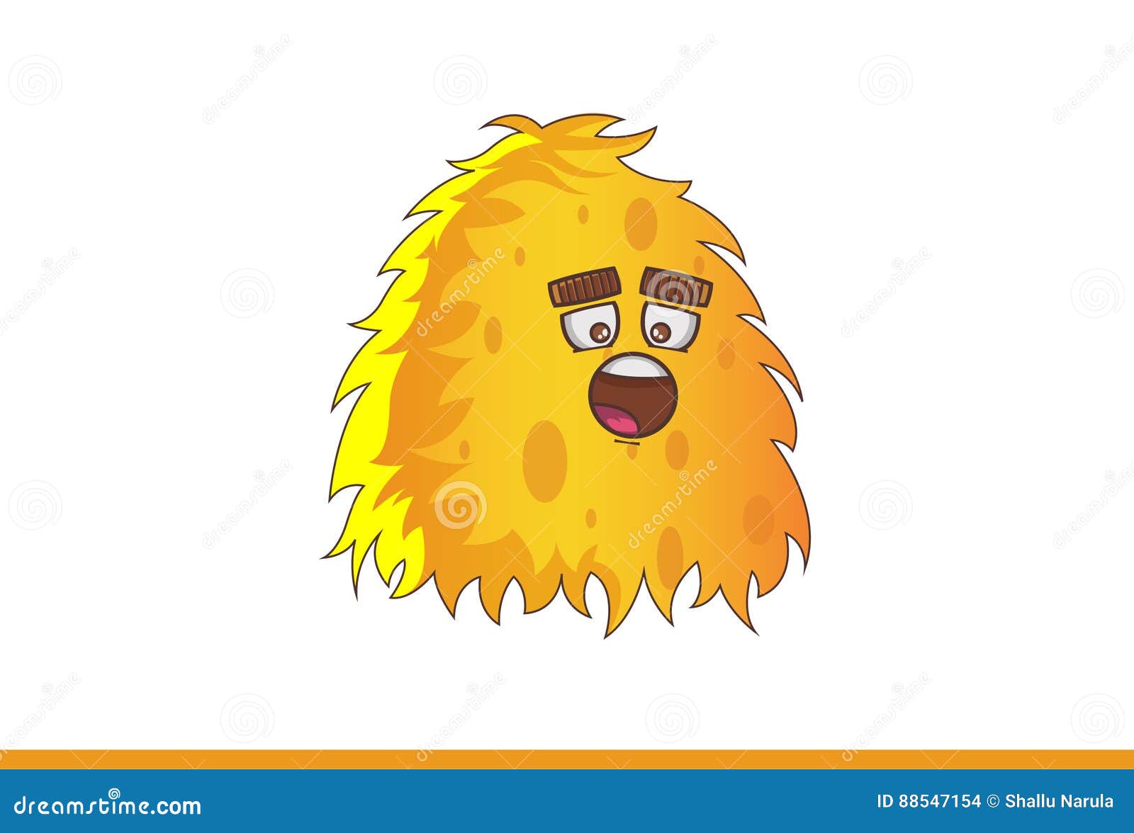 Cute Yellow Monster Shocked Stock Illustrations – 159 Cute Yellow ...