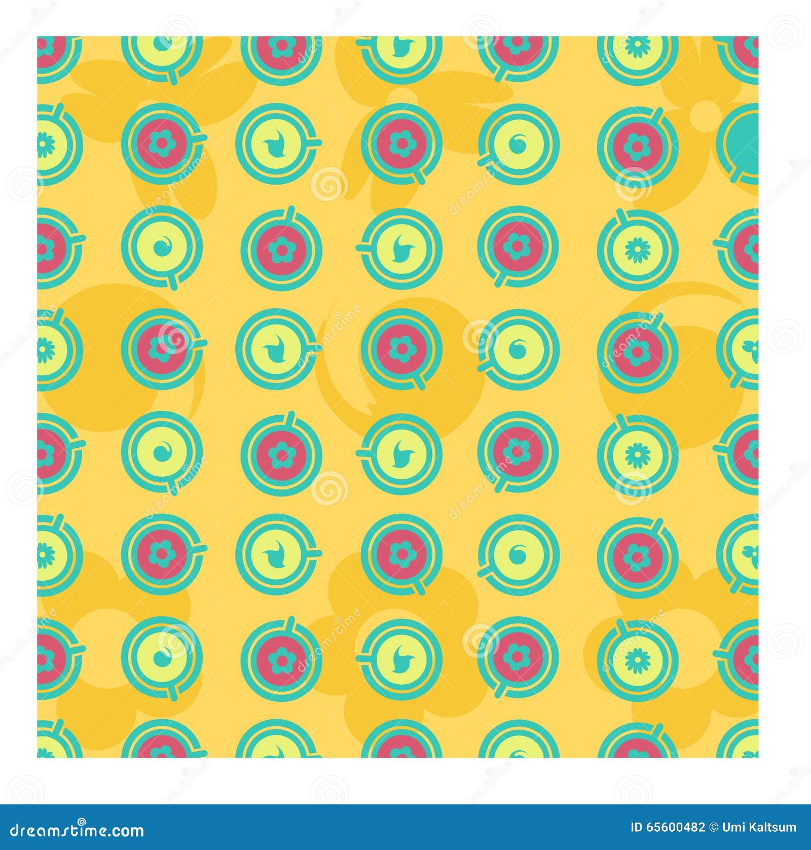 Cute yellow pattern stock vector. Illustration of flower - 65600482