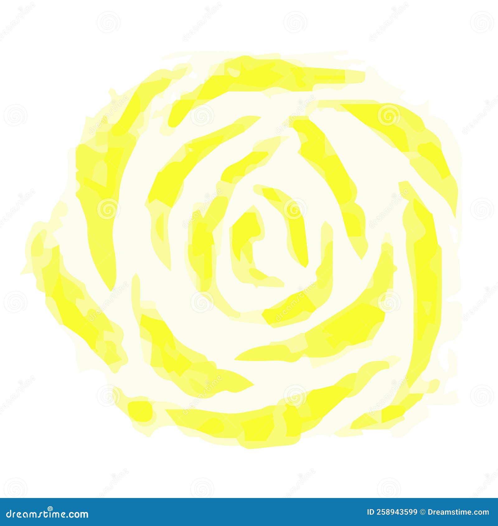 Cute Yellow Rose with Freehand Pencil Vector Stock Vector ...