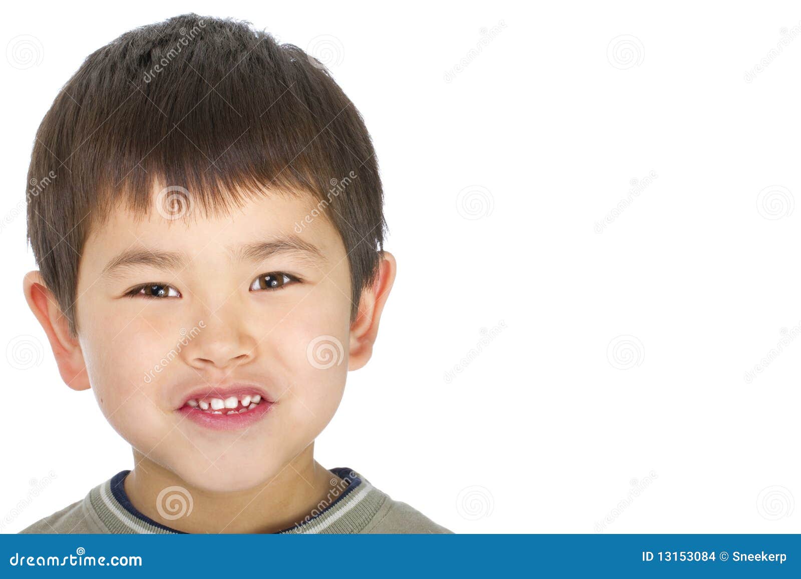 Cute Young Asian Boy with Great Smile Isolated Stock Photo - Image of ...