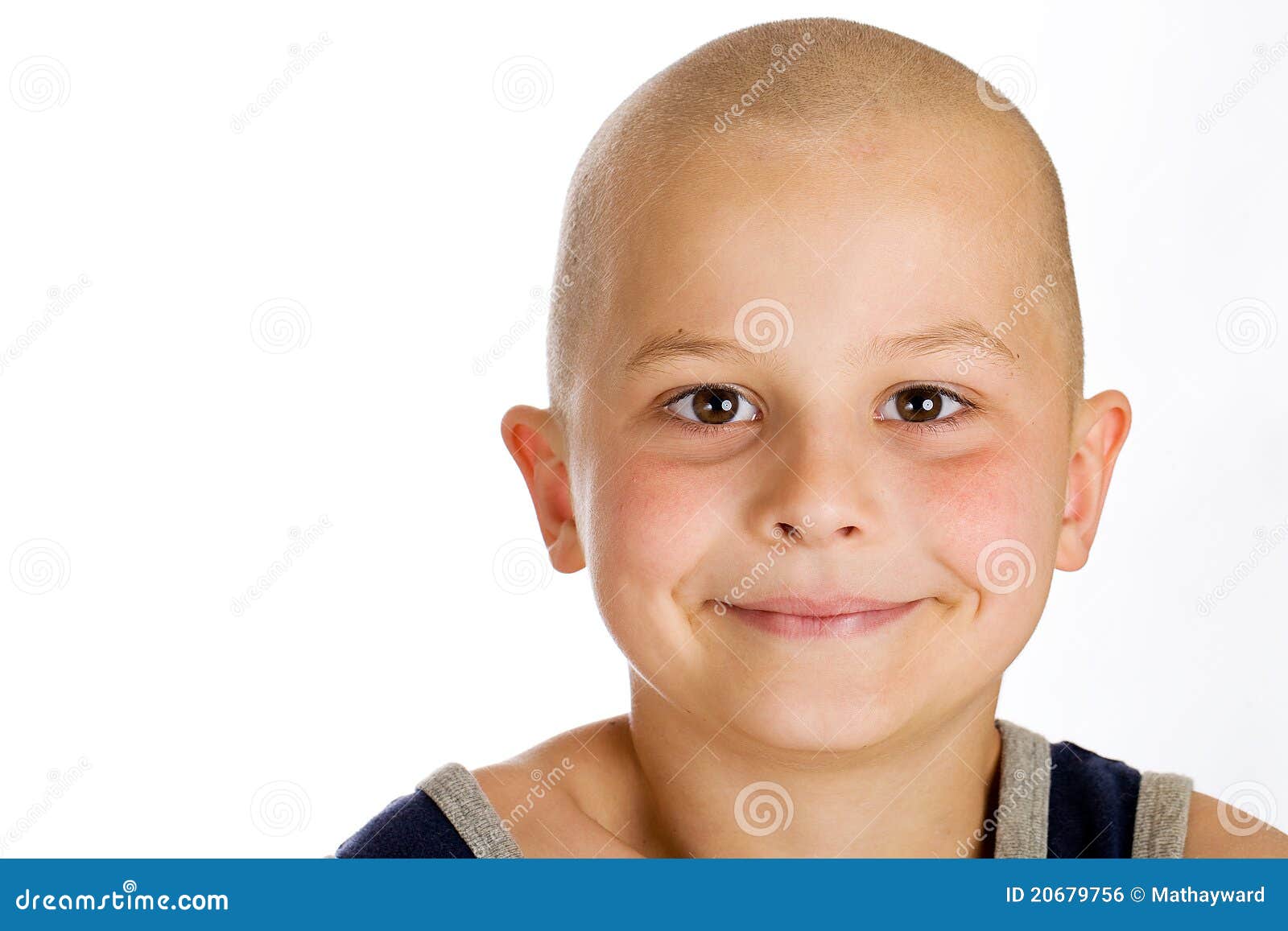 Cute young bald boy stock photo. Image of friendly, childhood - 20679756
