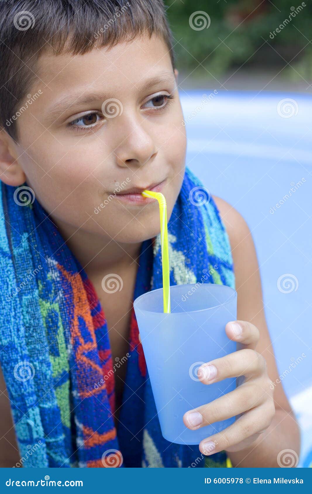 Cute young boy drink juice stock photo. Image of drink - 6005978