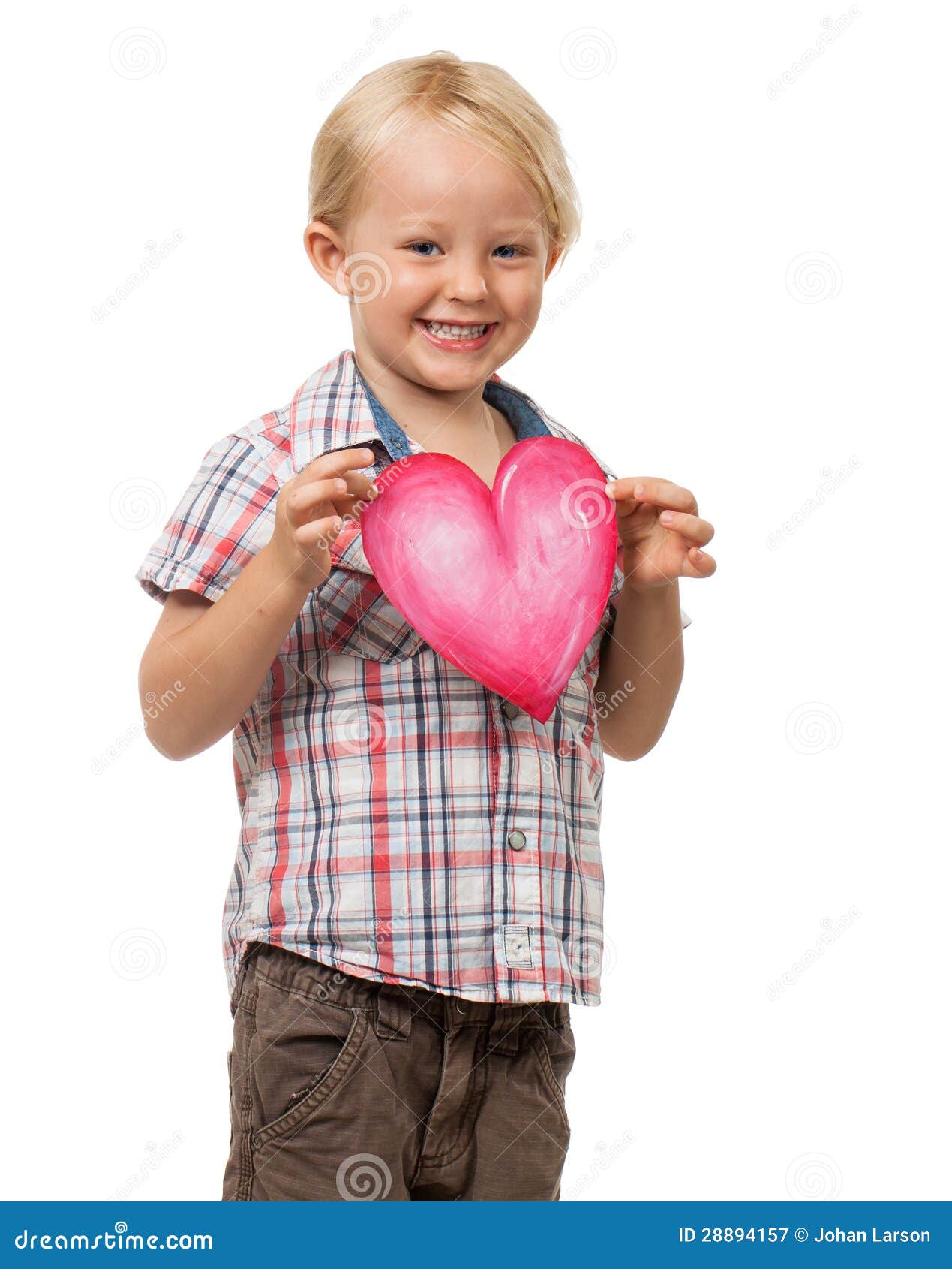 Cute Young Boy Holding Love Heart Stock Image - Image of hold, concept ...