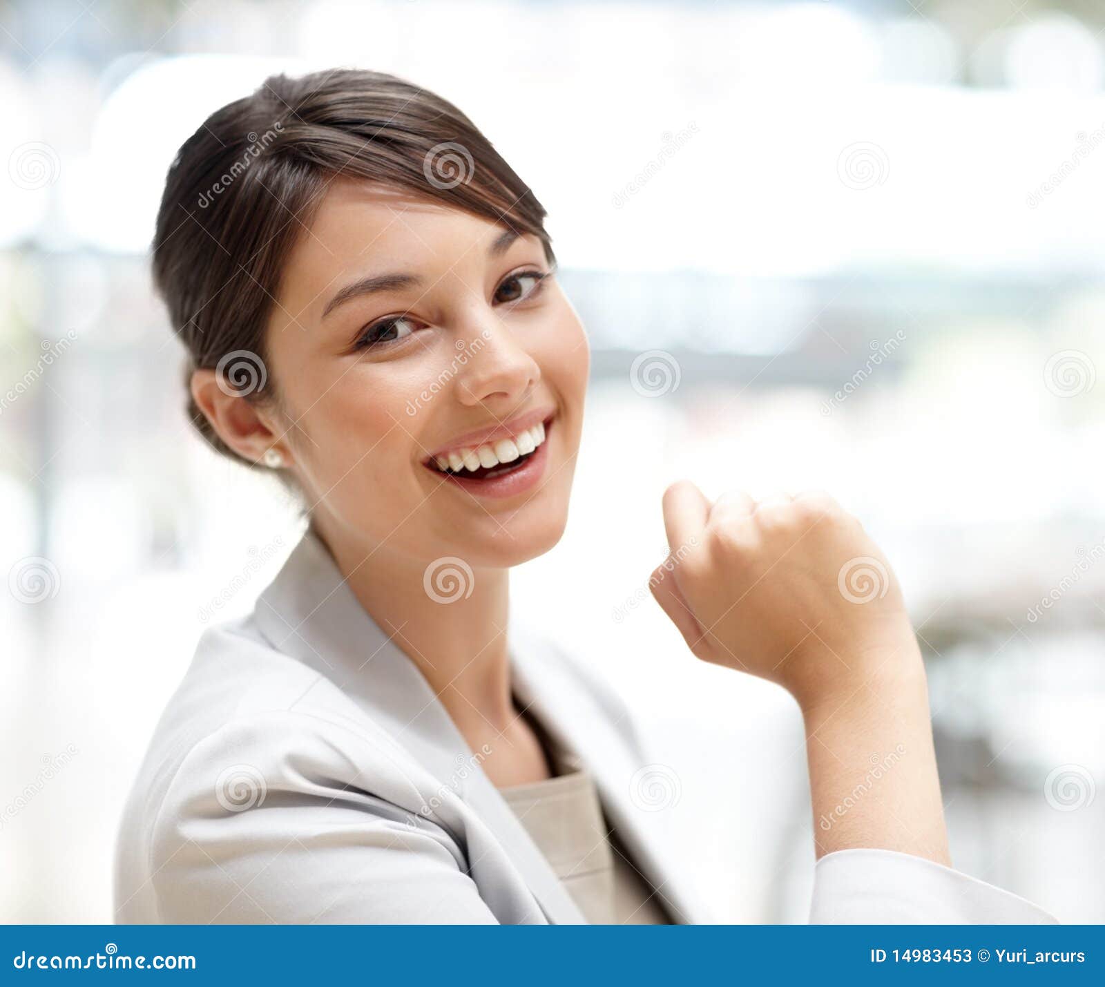 Cute Young Business Woman Smiling Stock Image - Image of lady ... Cute Young Business Woman Smiling Stock Image - Image of lady ...