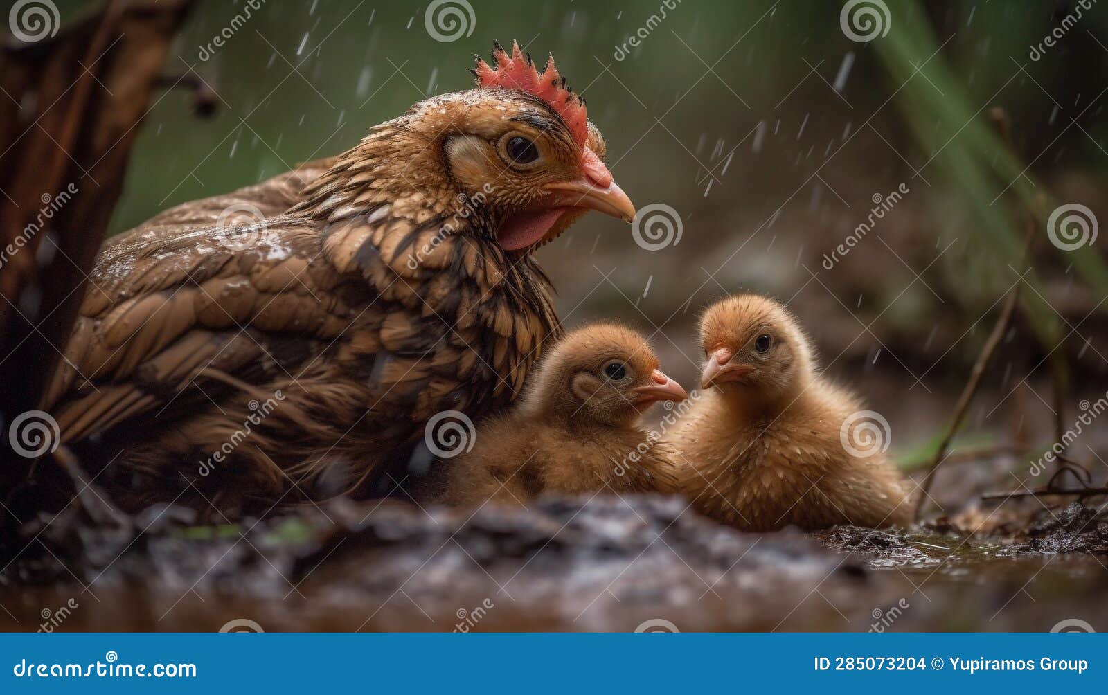 Cute Young Chicken in a Green Meadow, Looking at Camera Generated by AI ...