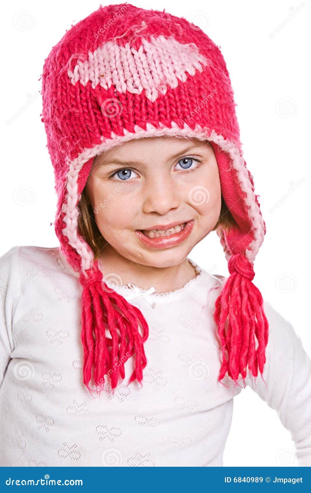 Cute Young Child in Pink Winter Hat Stock Image - Image of pretty, cute ...