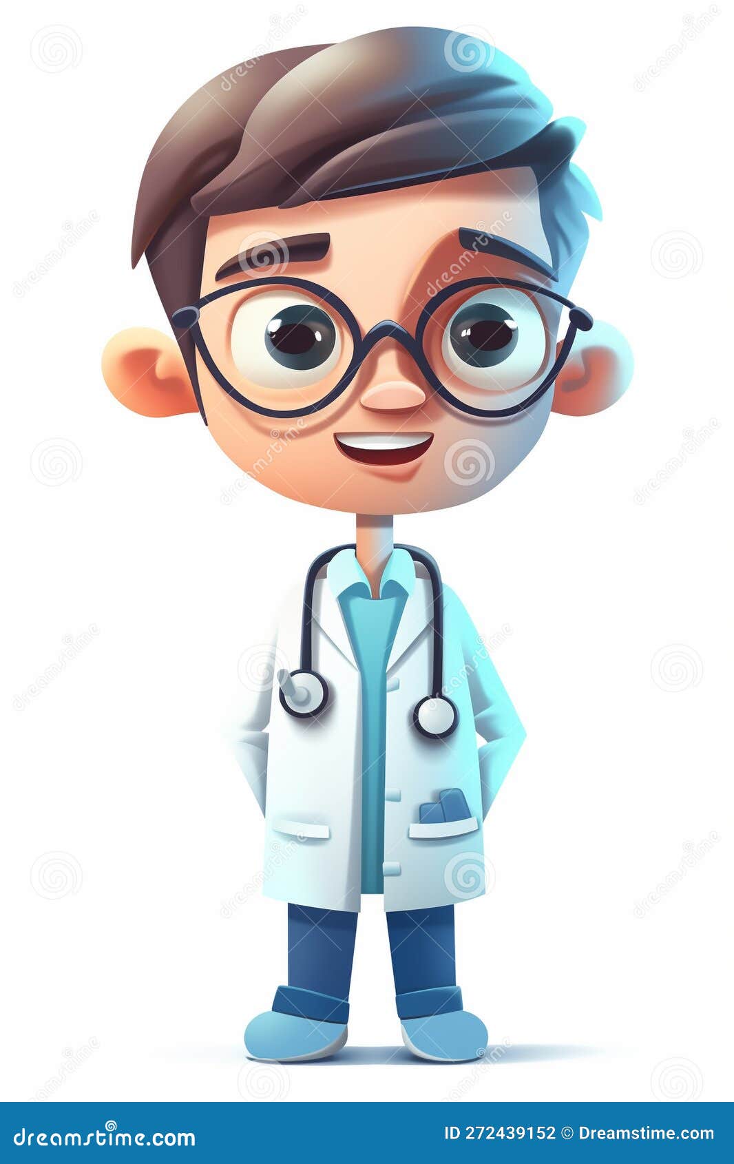 Cute Young Doctor Avatar. AI Generated Stock Illustration ...