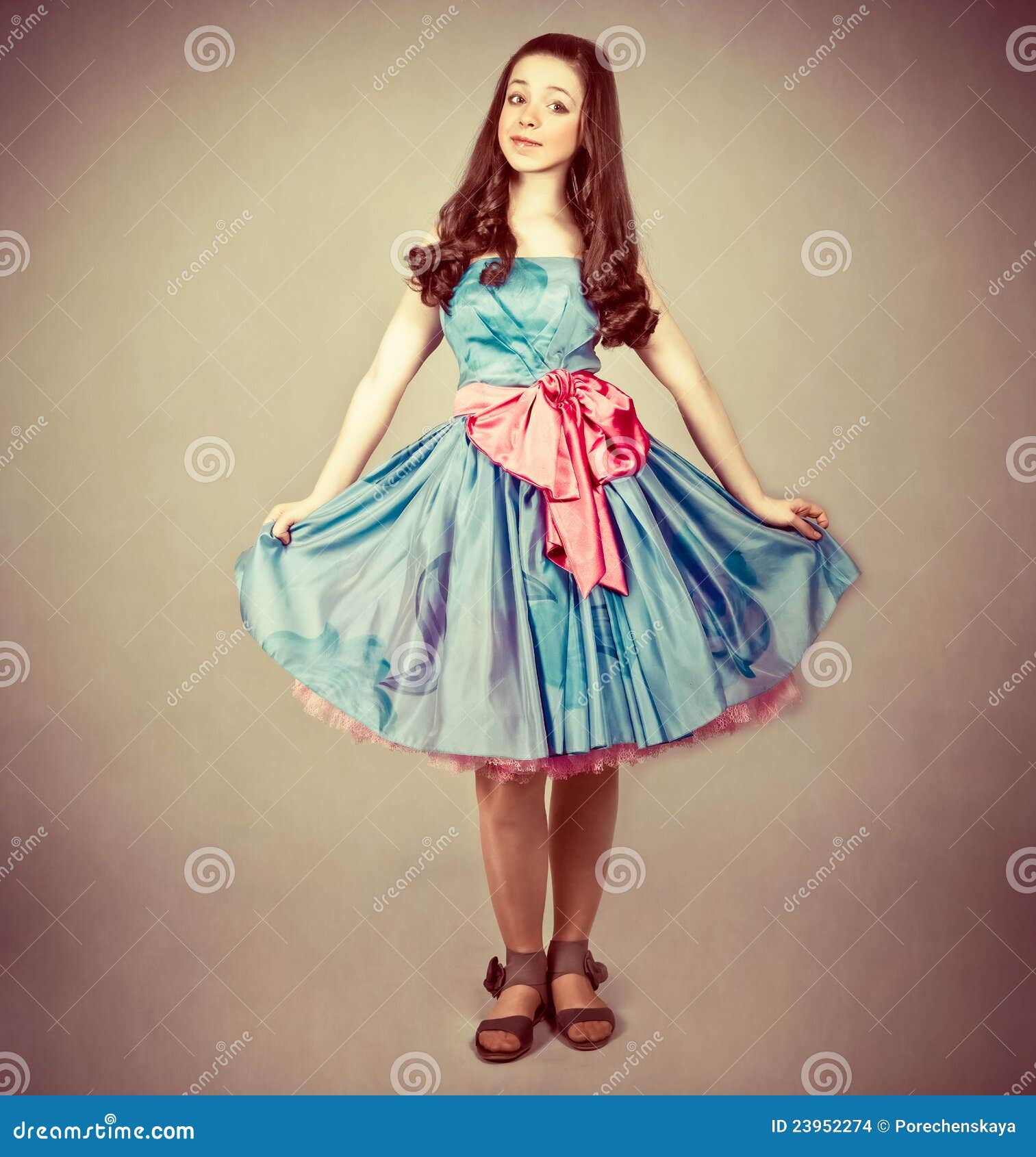 Cute Young Girl Dressed As a Princess Stock Photo - Image of dress ...