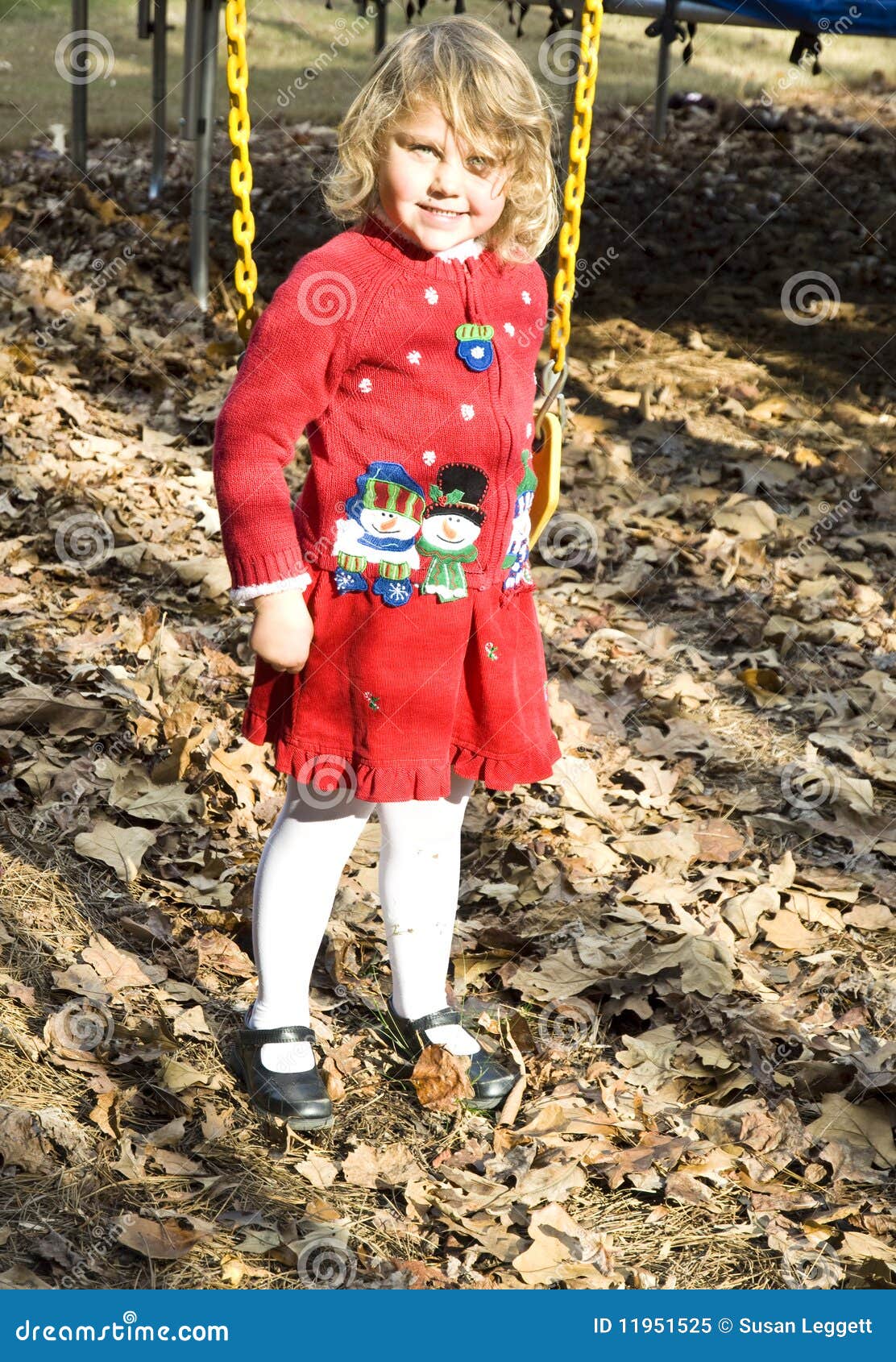 Cute Young Girl Playing Outside Stock Image - Image of recreation ...