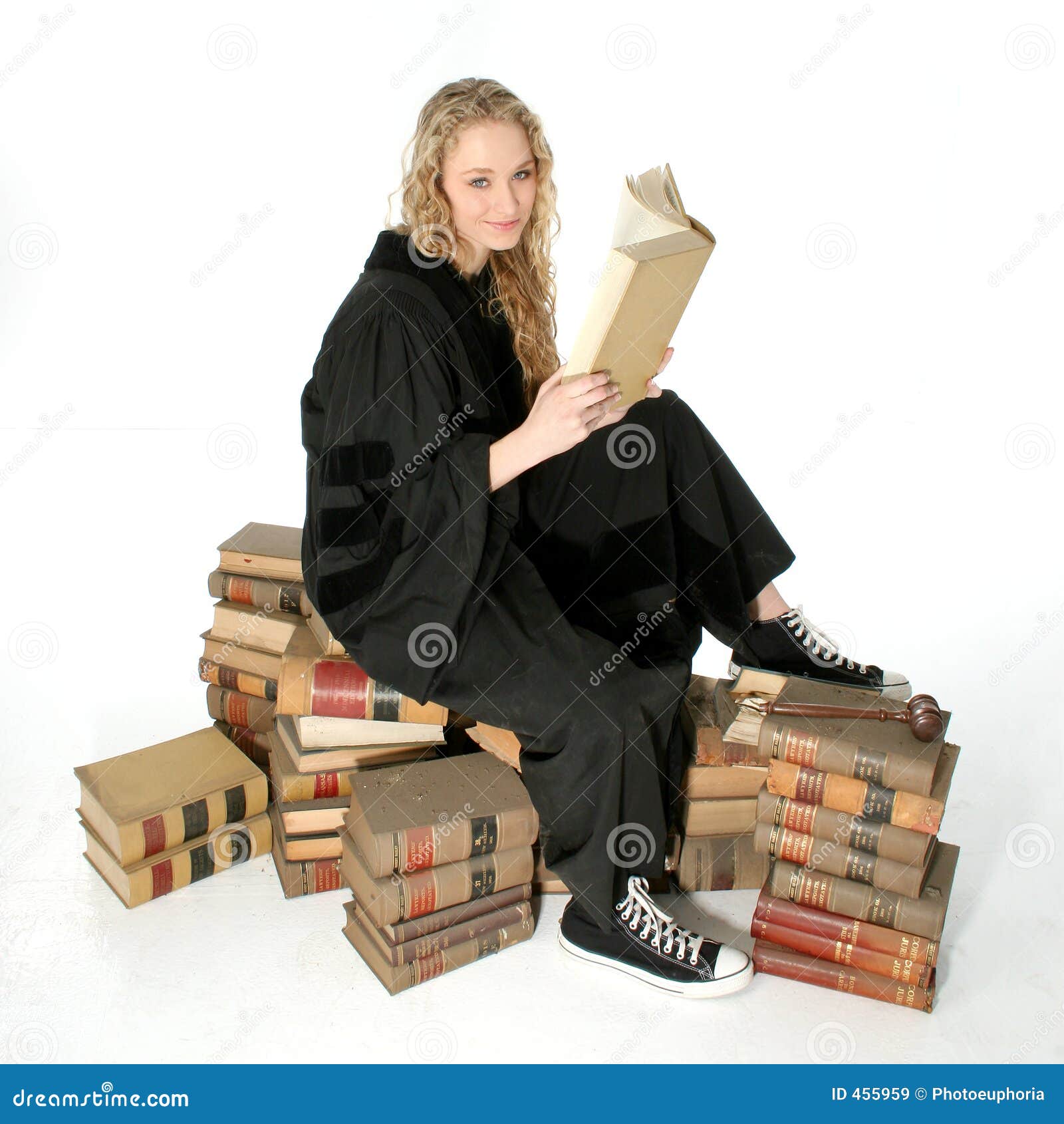 Cute Young Judge stock image. Image of books, lawer, women - 455959