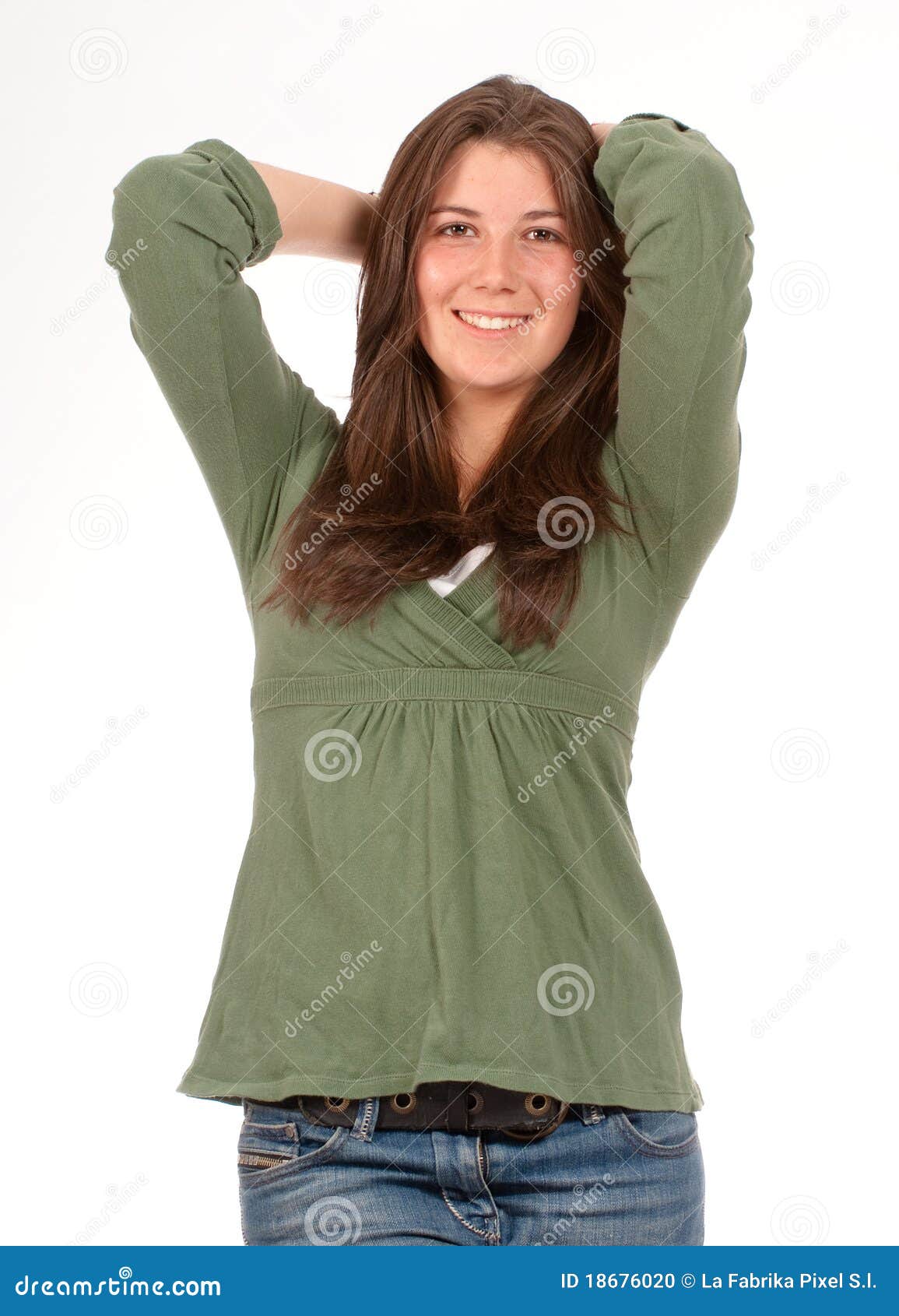 Cute young lady stock photo. Image of portrait, fashion - 18676020