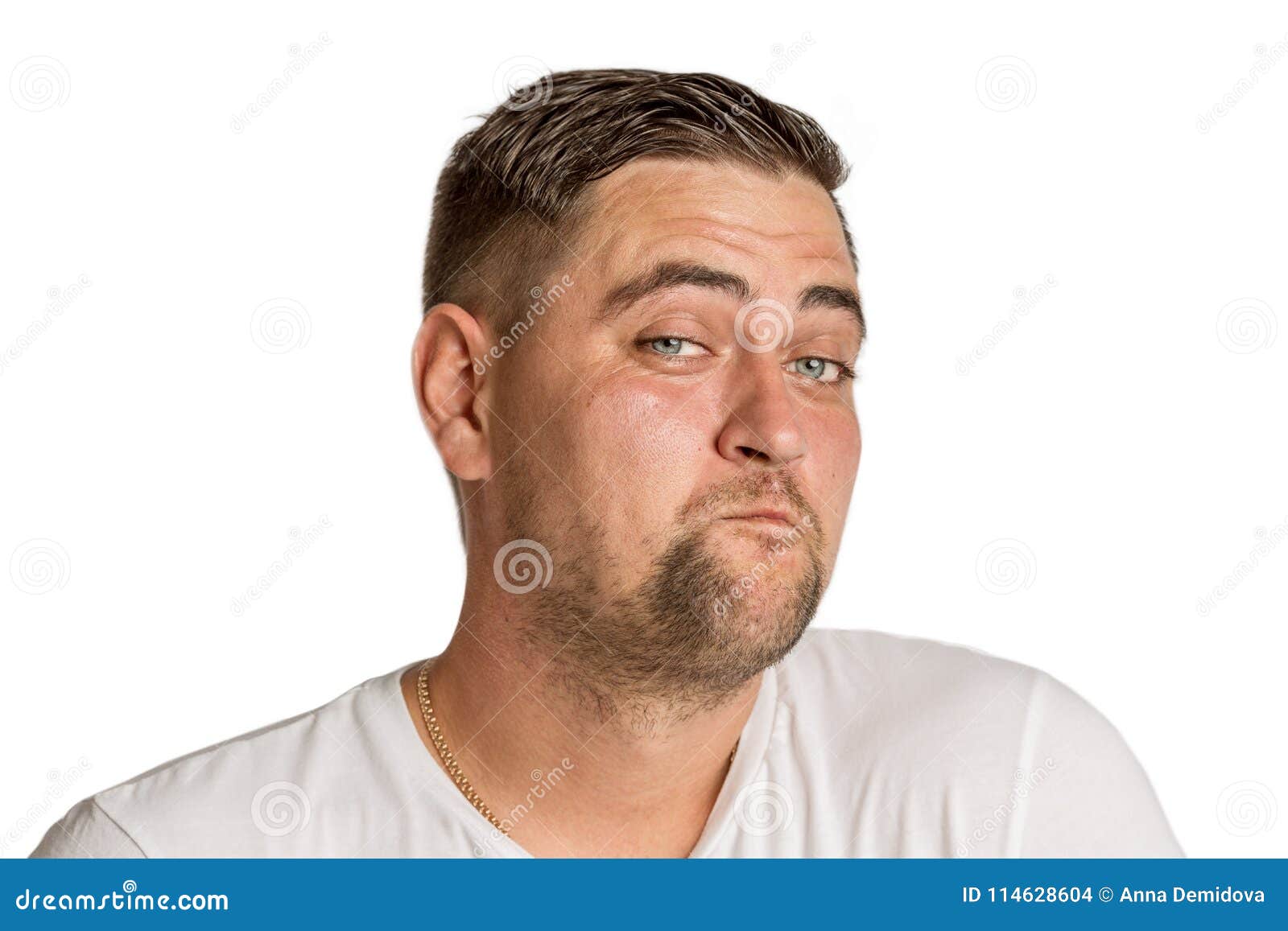 Cute Young Man with a Surprised Smile Stock Photo - Image of emotion ...