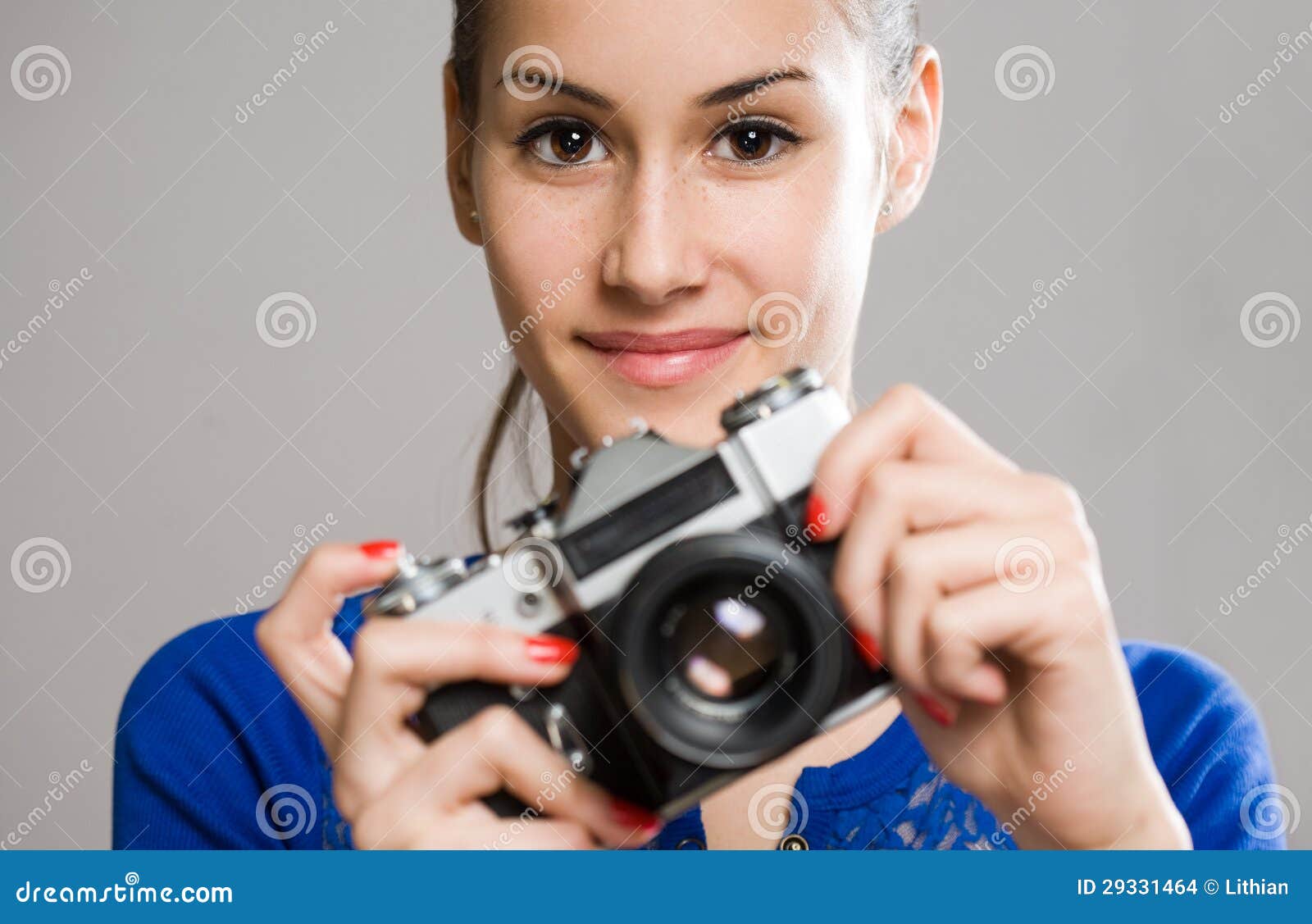 Cute young photographer stock photo. Image of attractive - 29331464
