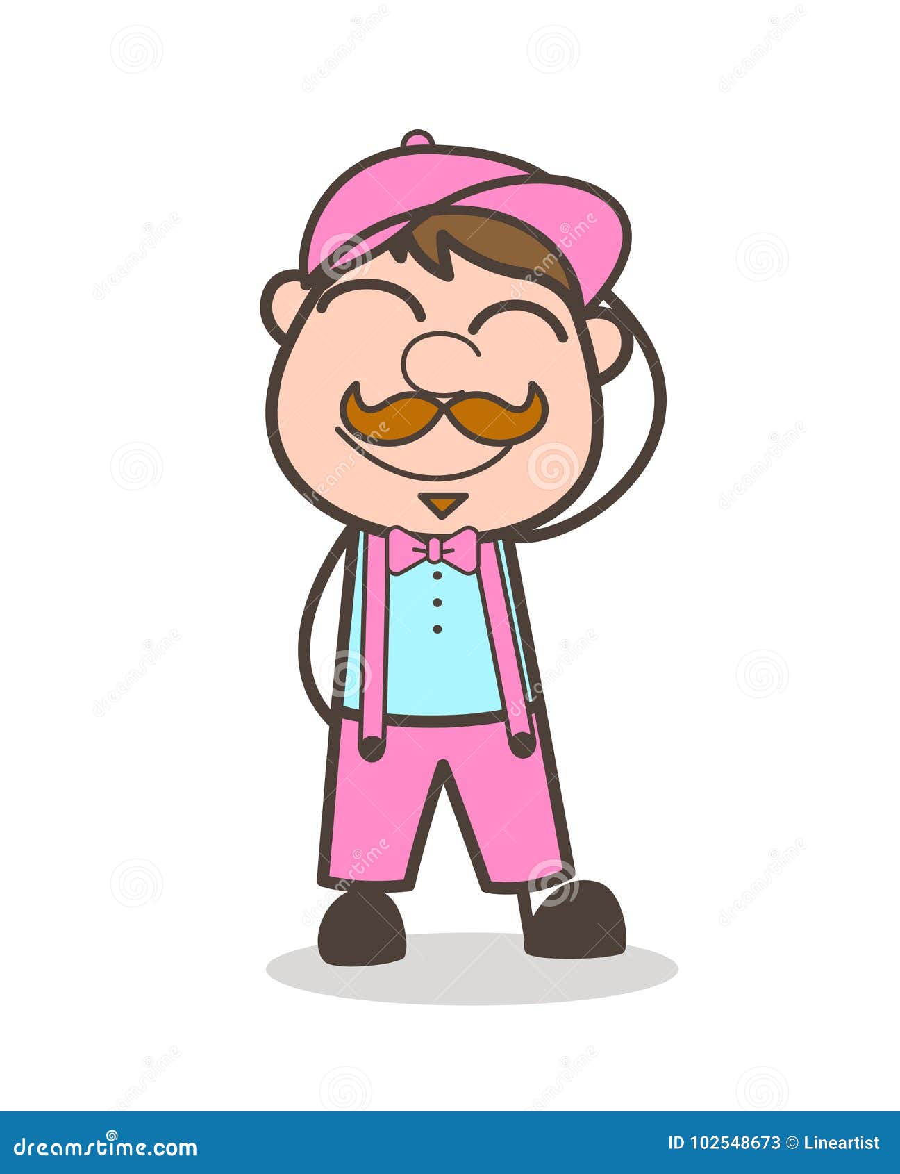 Cute Young Sales Boy Smiling and Blushing Vector Stock Illustration ...