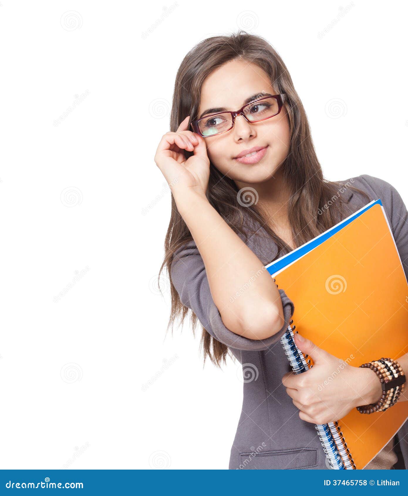 Cute young student. stock photo. Image of gorgeous, background - 37465758