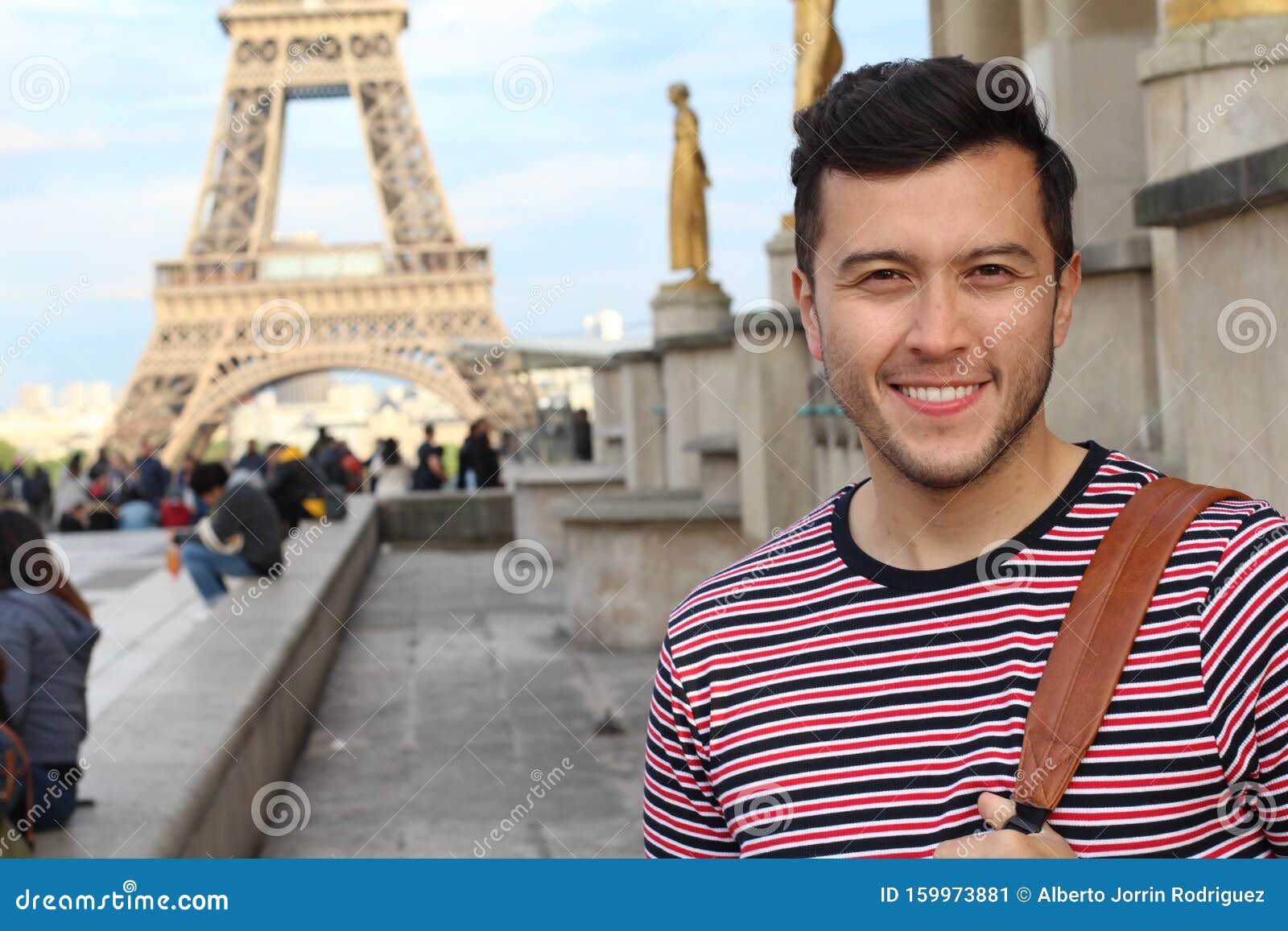 Cute Young Tourist in Paris Stock Image - Image of emotional, adult ...