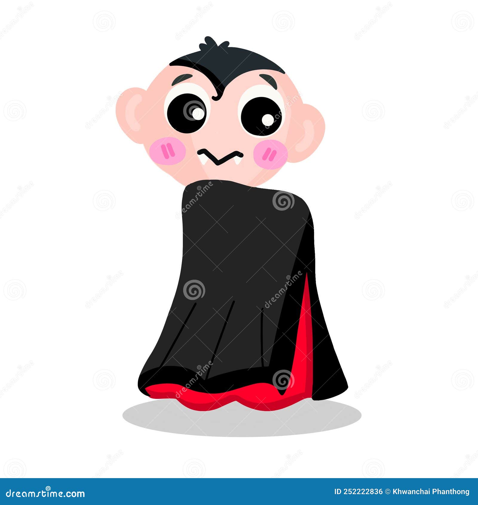 Cute Young Vampire, Halloween Character Stock Illustration ...
