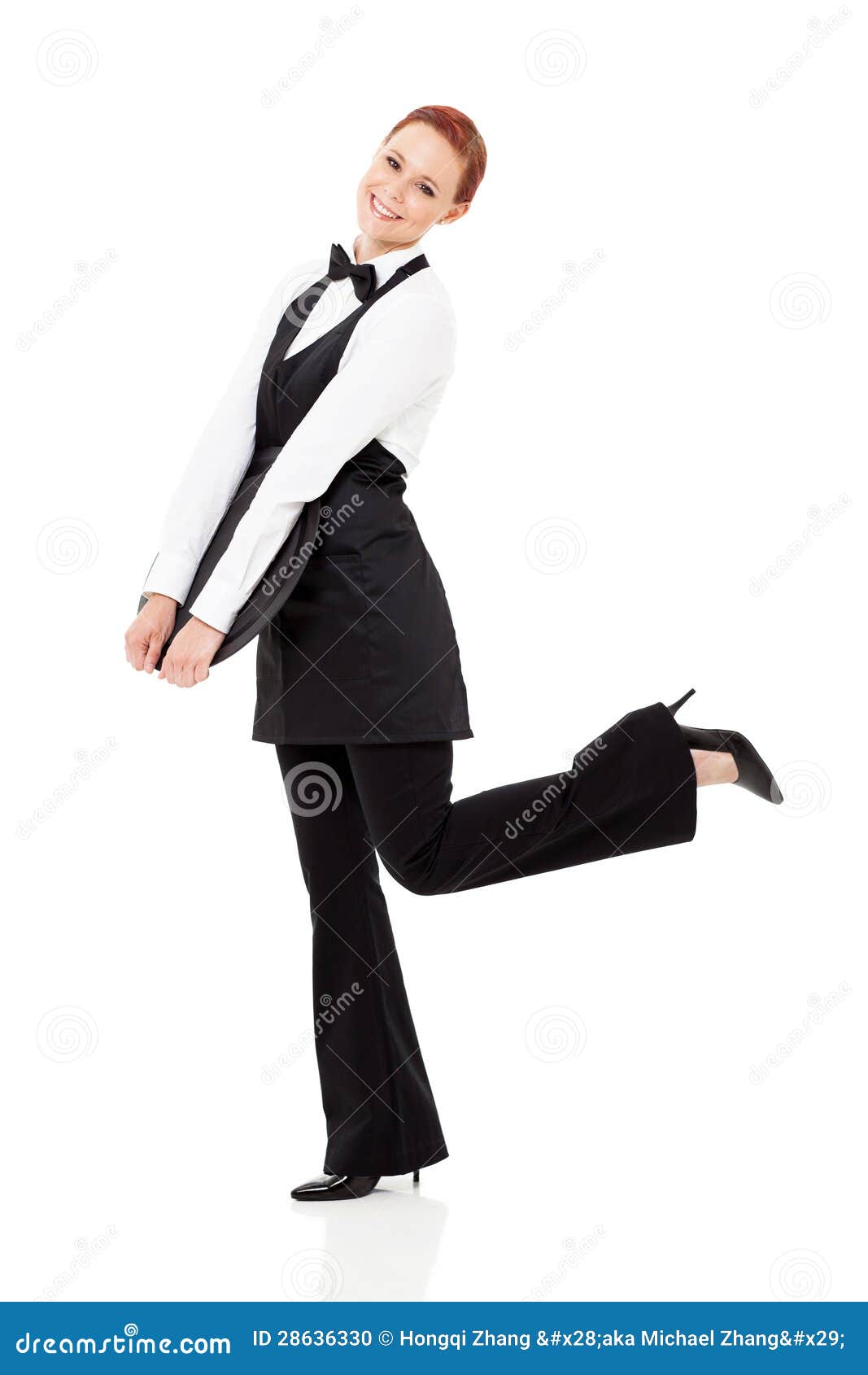 Cute young waitress stock photo. Image of portrait, female - 28636330